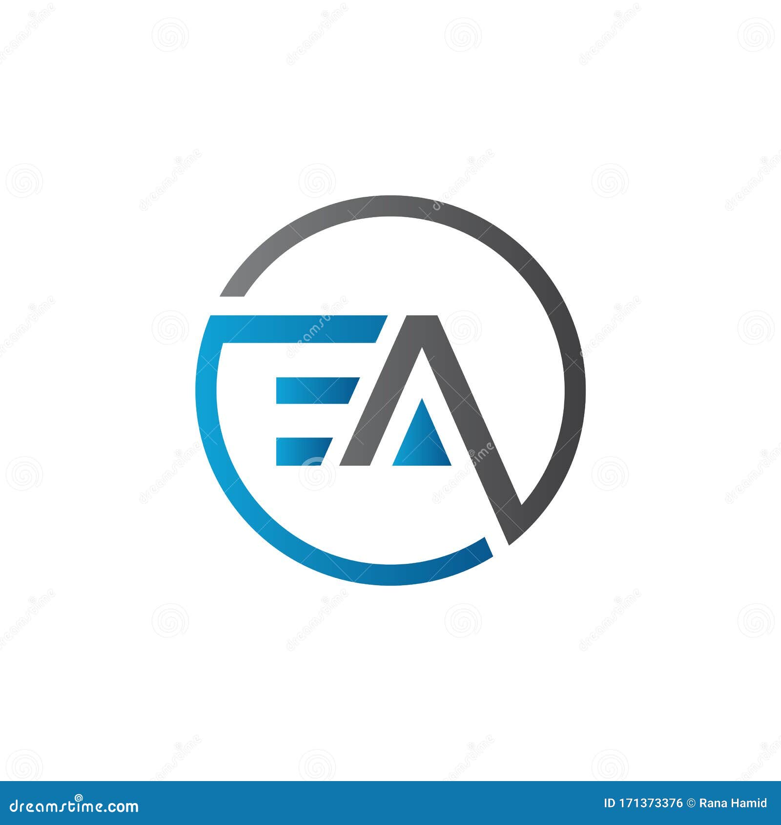 Initial EA Letter Logo with Creative Modern Business Typography Vector ...