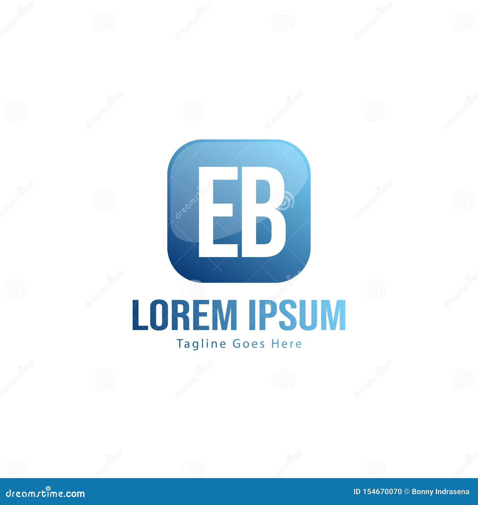 Initial EB Logo Template with Modern Frame. Minimalist EB Letter Logo ...