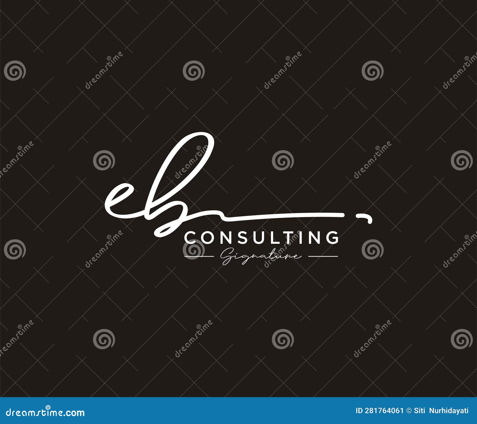 Initial EB Signature Logo Collection Template Vector. Hand Drawn ...