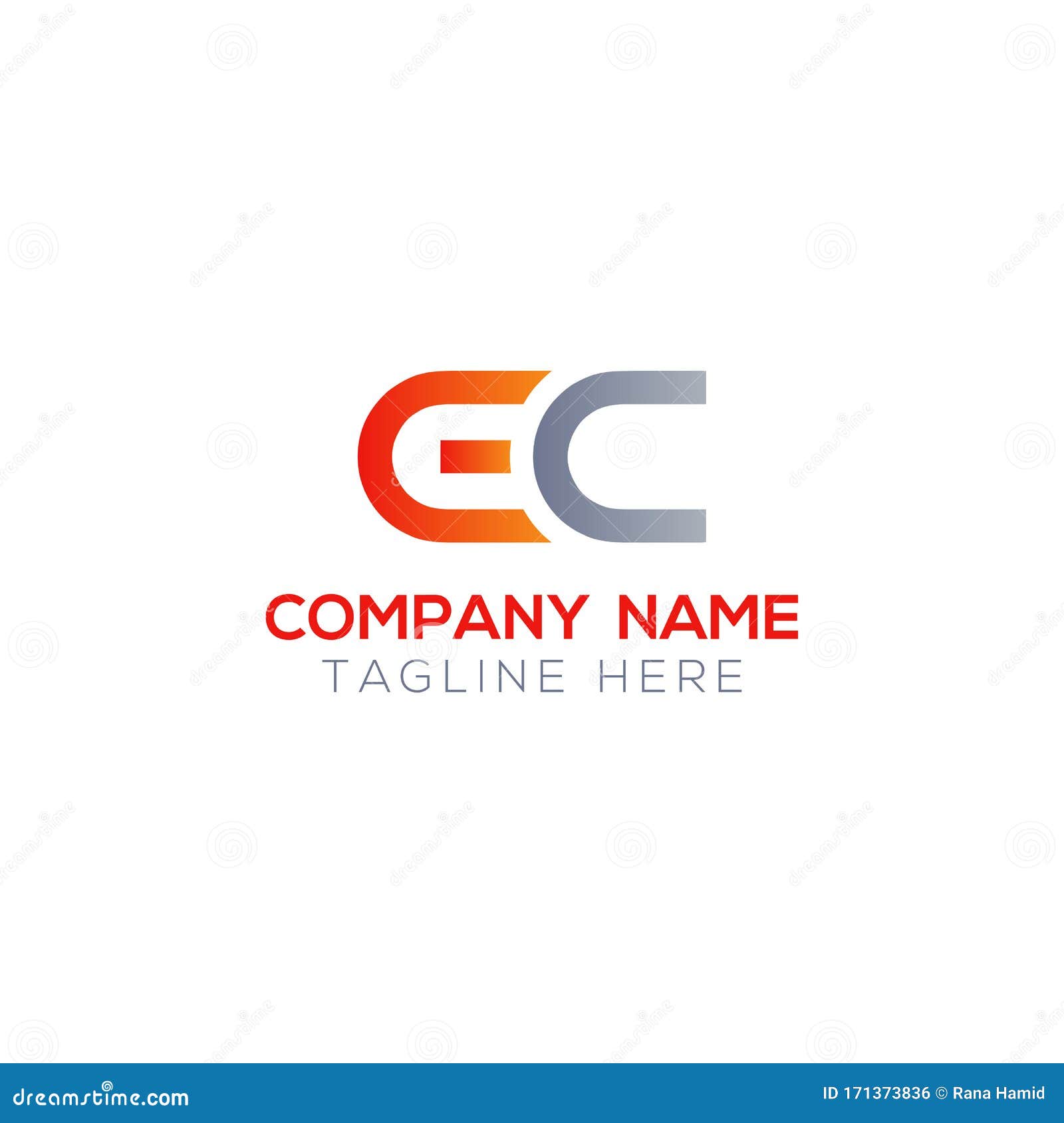 Initial EC Letter Logo with Creative Modern Business Typography Vector ...