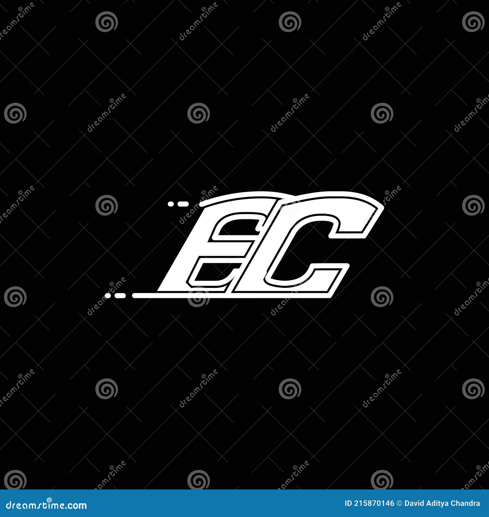 Initial EC Logo Design with Shape Style, Logo Business Branding Stock ...
