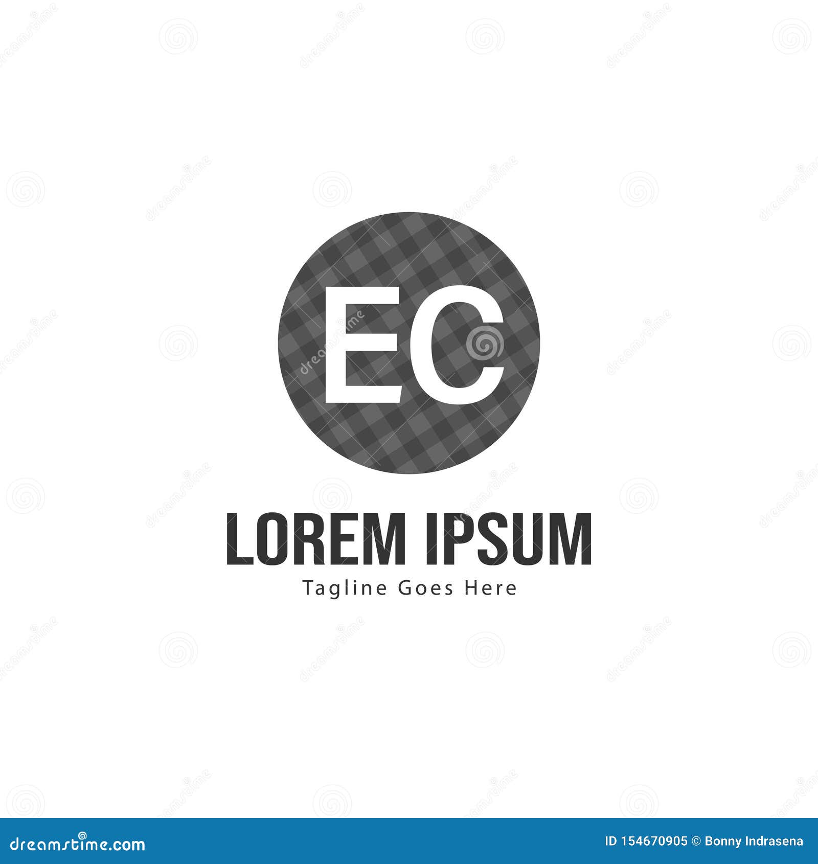 Initial EC Logo Template with Modern Frame. Minimalist EC Letter Logo ...