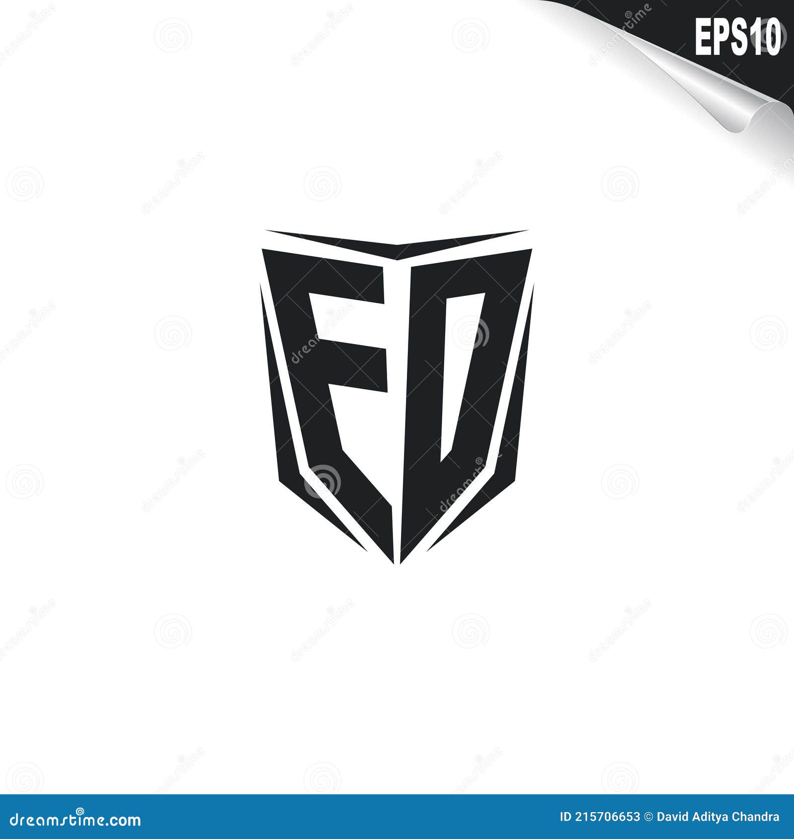 Initial ED Logo Design with Shield Style, Logo Business Branding Stock ...