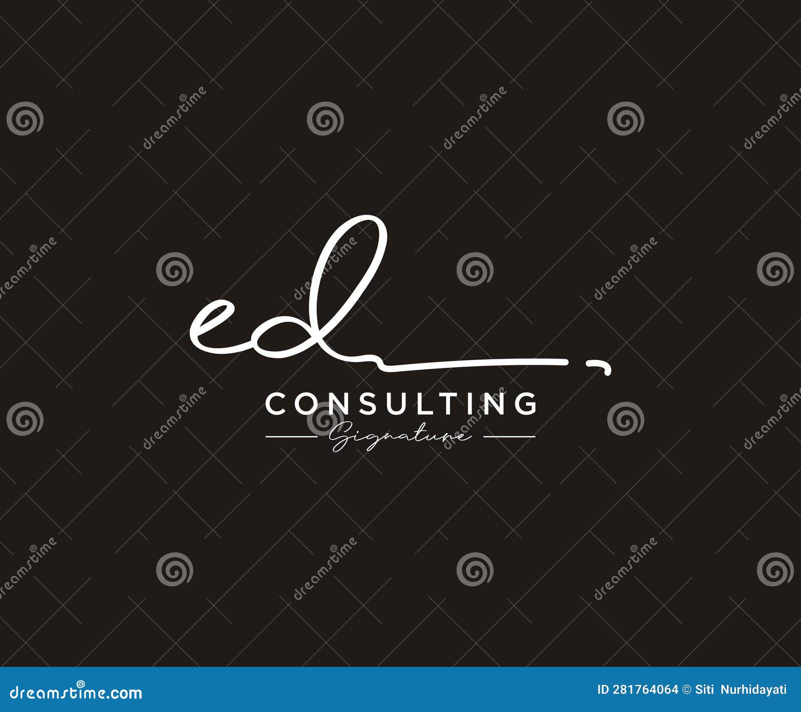 Initial ED Signature Logo Collection Template Vector. Hand Drawn ...