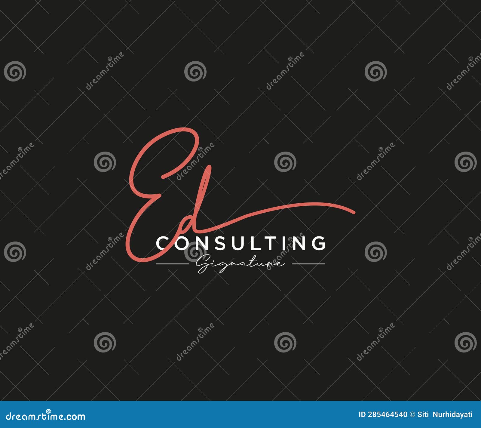 Initial ED Signature Logo Collection Template Vector. Hand Drawn ...