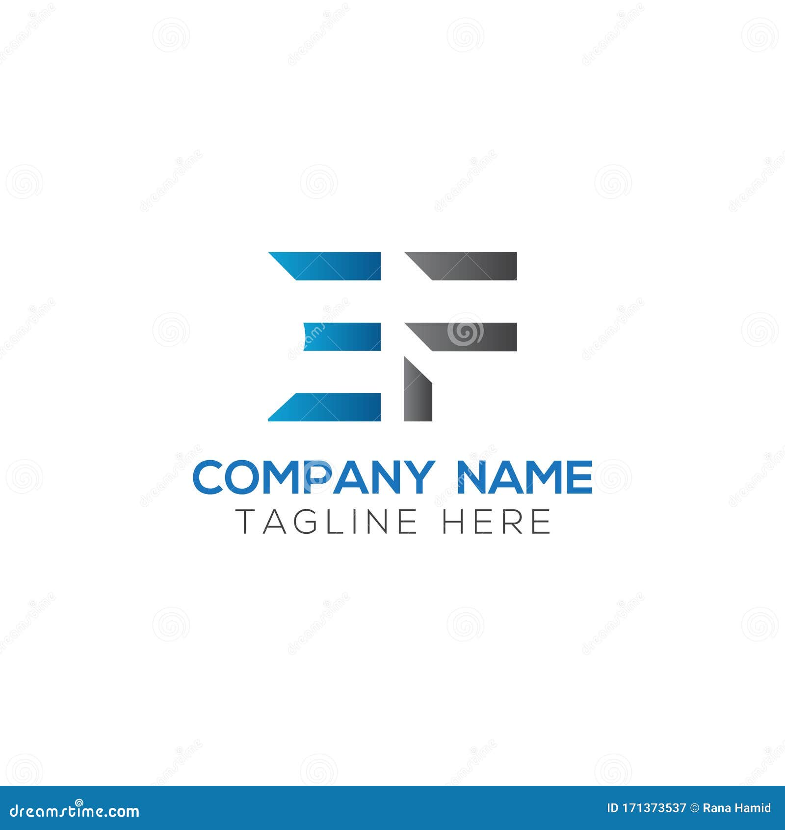 Initial EF Letter Logo with Creative Modern Business Typography Vector ...