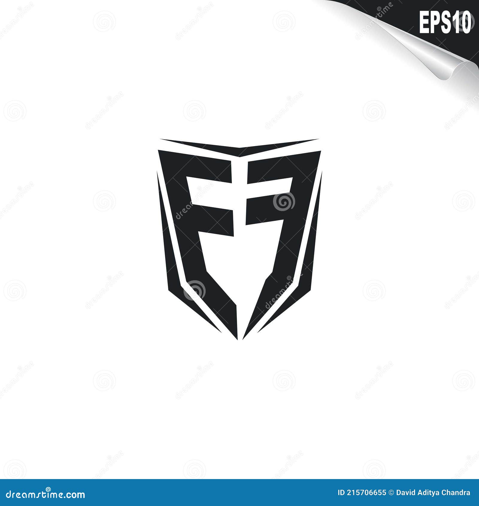 Initial EF Logo Design with Shield Style, Logo Business Branding Stock ...