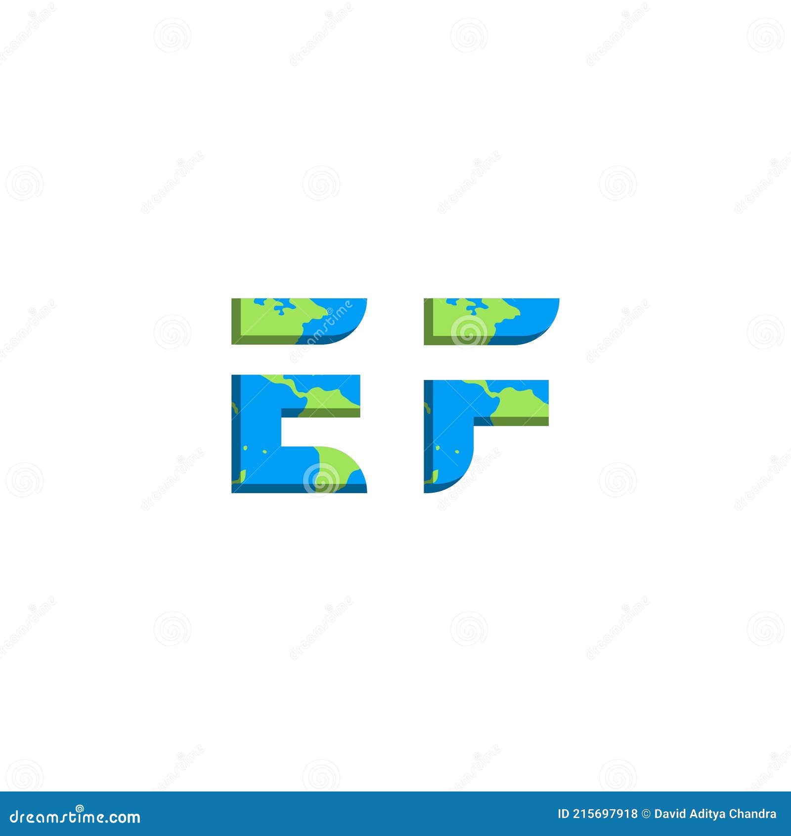 Initial EF Logo Design With World Map Style, Logo Business Branding ...