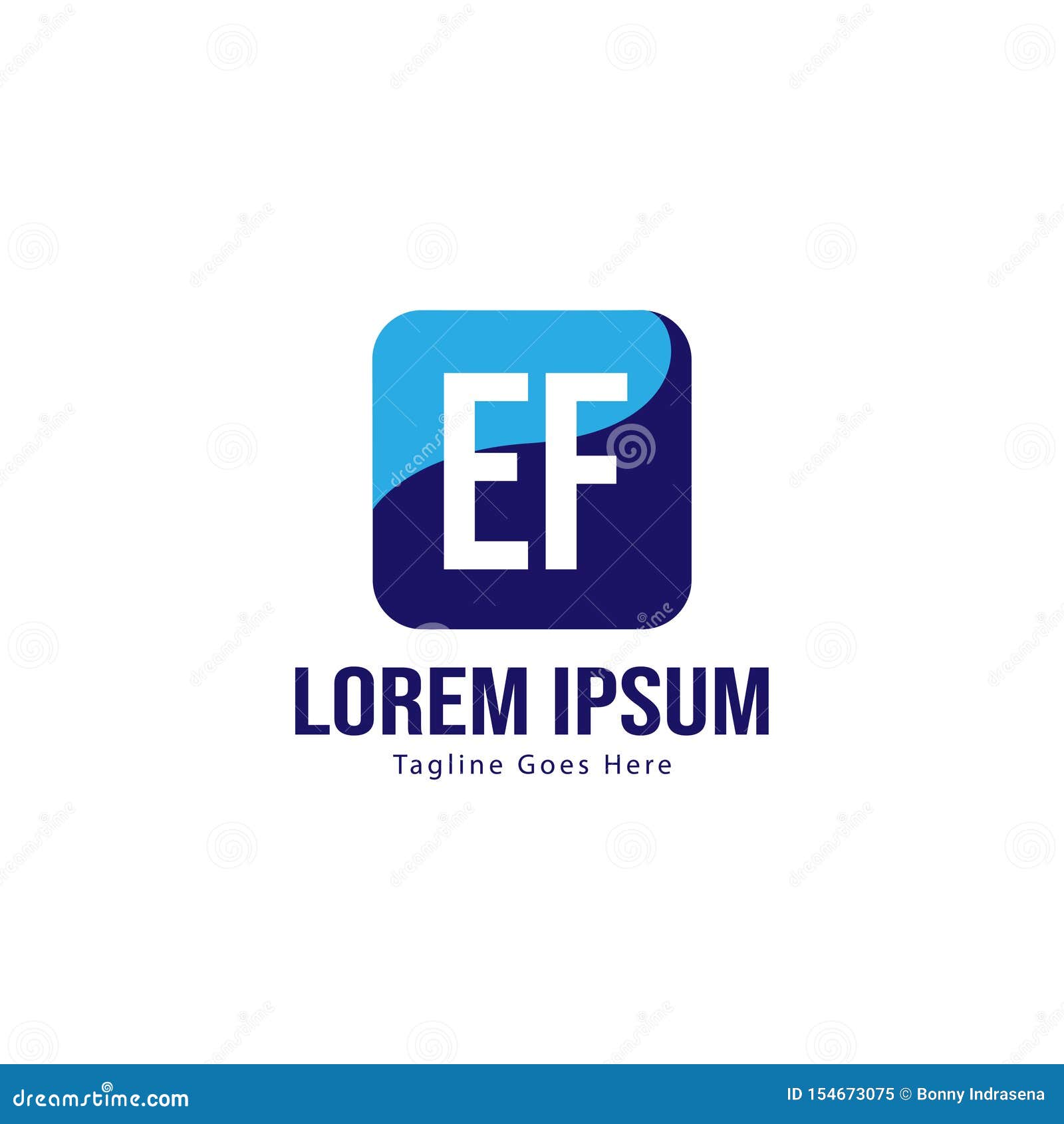 Initial EF Logo Template with Modern Frame. Minimalist EF Letter Logo ...