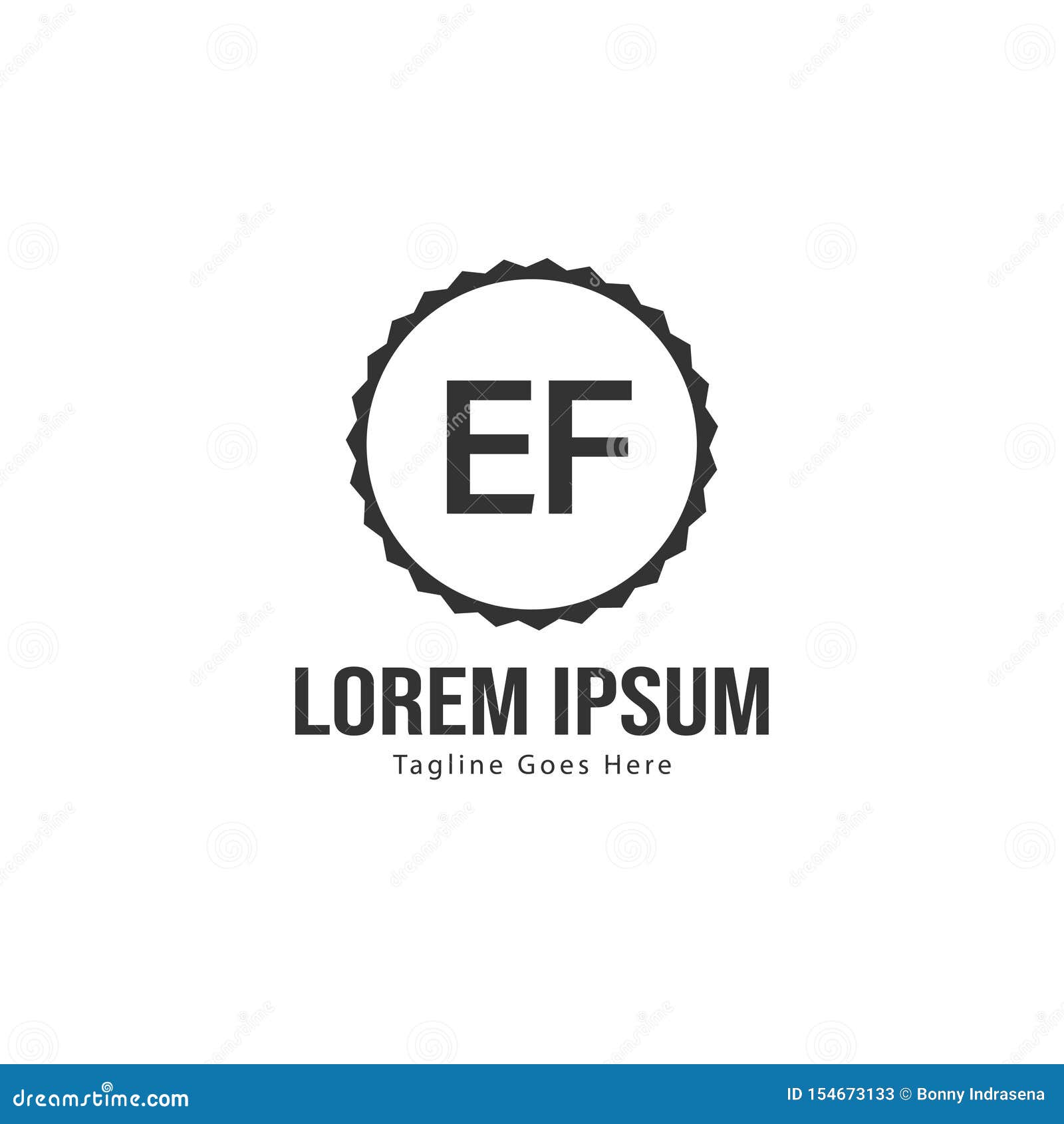 Initial EF Logo Template with Modern Frame. Minimalist EF Letter Logo ...