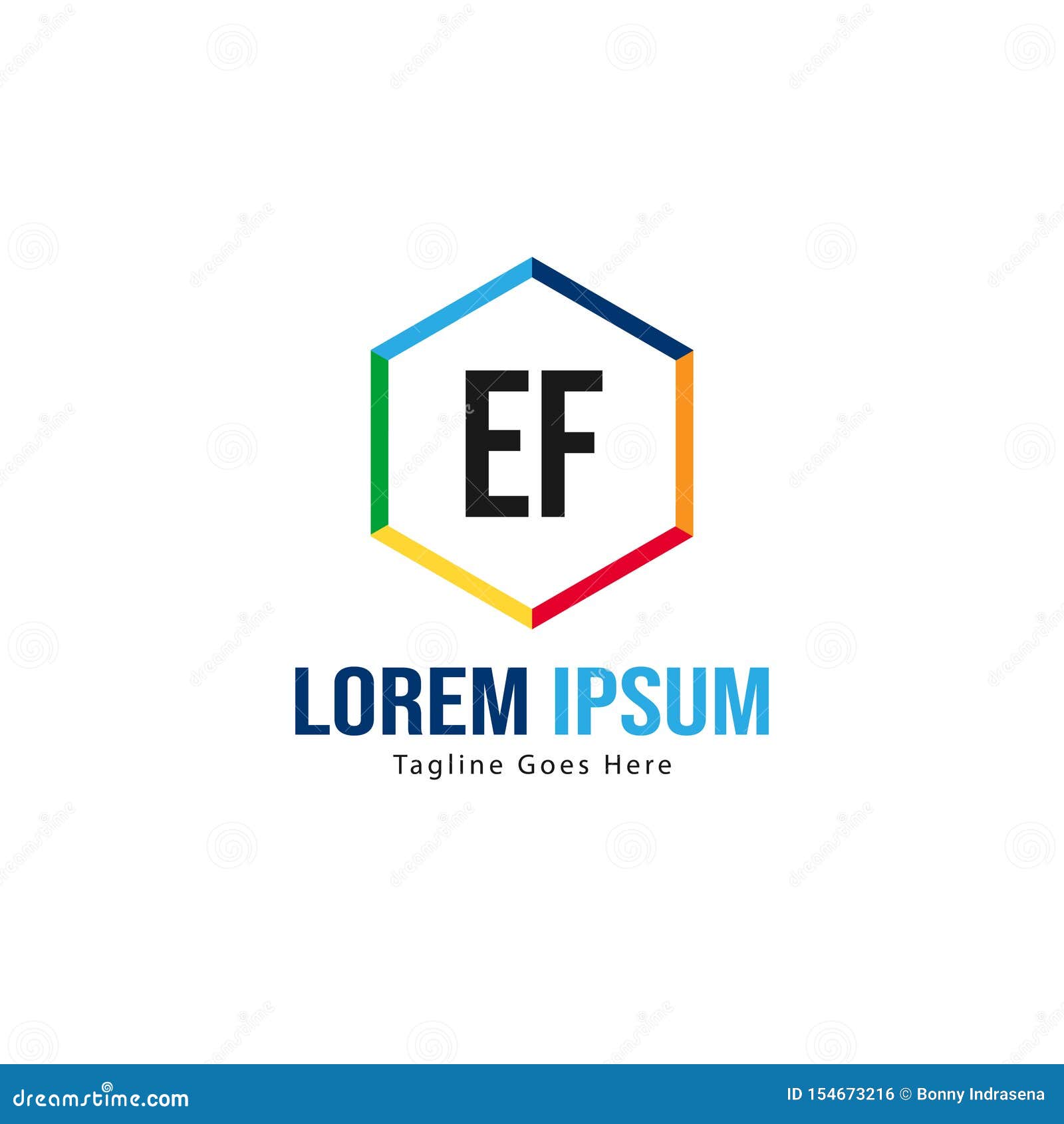 Initial EF Logo Template with Modern Frame. Minimalist EF Letter Logo ...