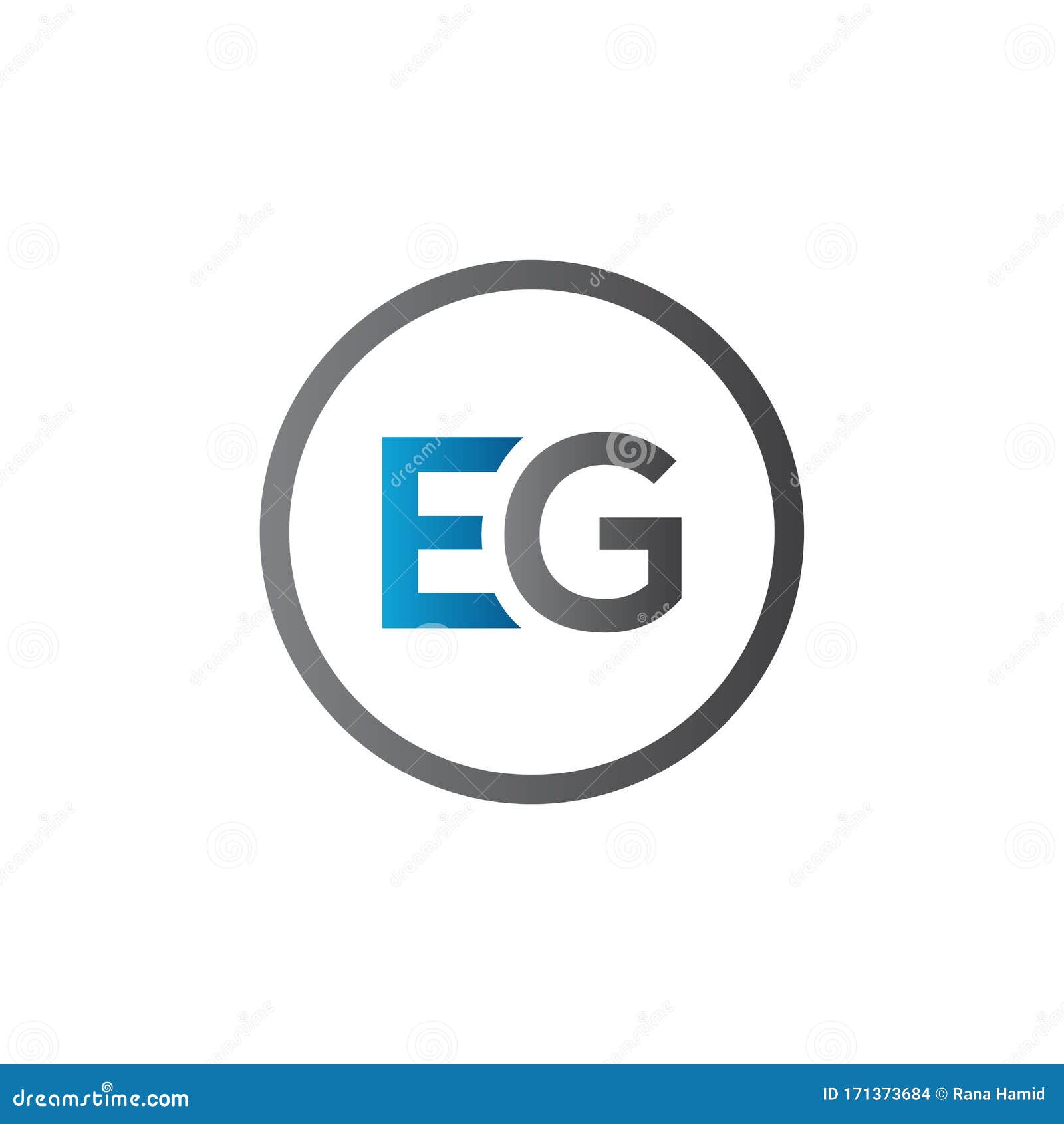 Initial EG Letter Logo with Creative Modern Business Typography Vector ...