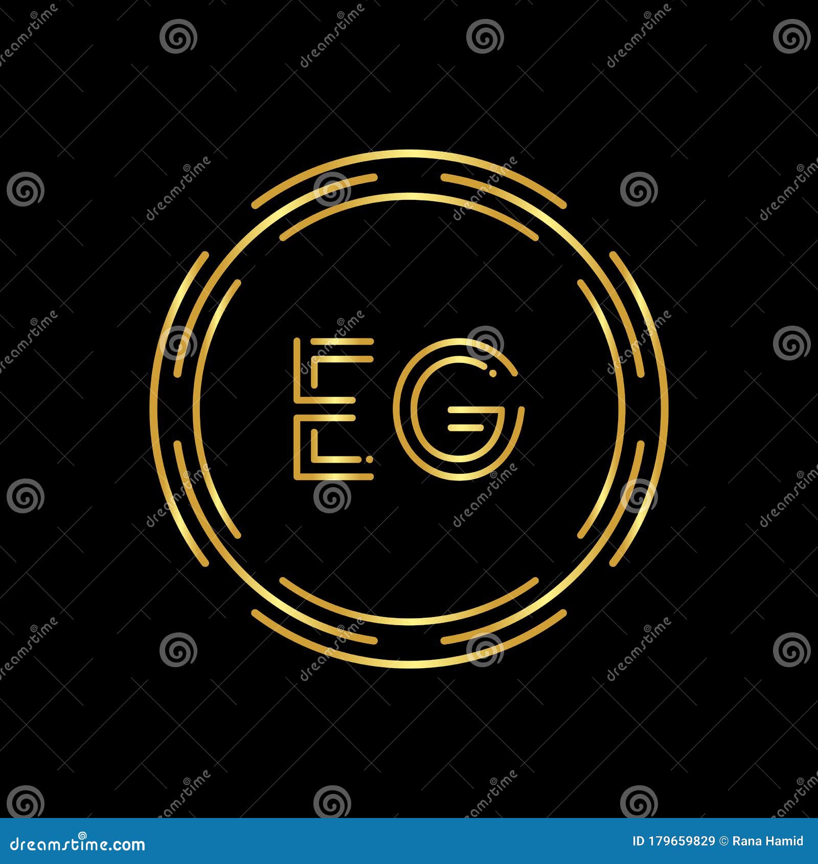 Initial EG Letter Logo with Creative Modern Business Typography Vector ...