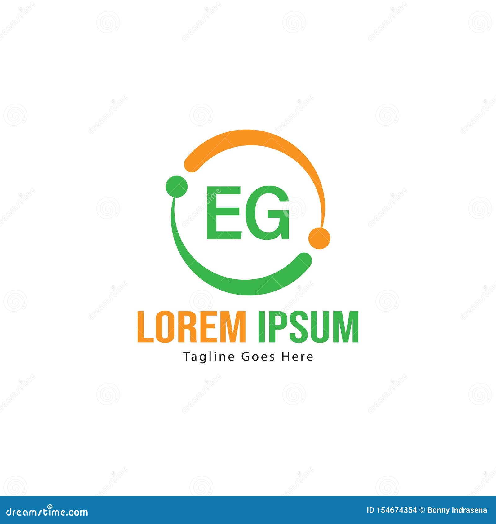 Initial EG Logo Template with Modern Frame. Minimalist EG Letter Logo ...