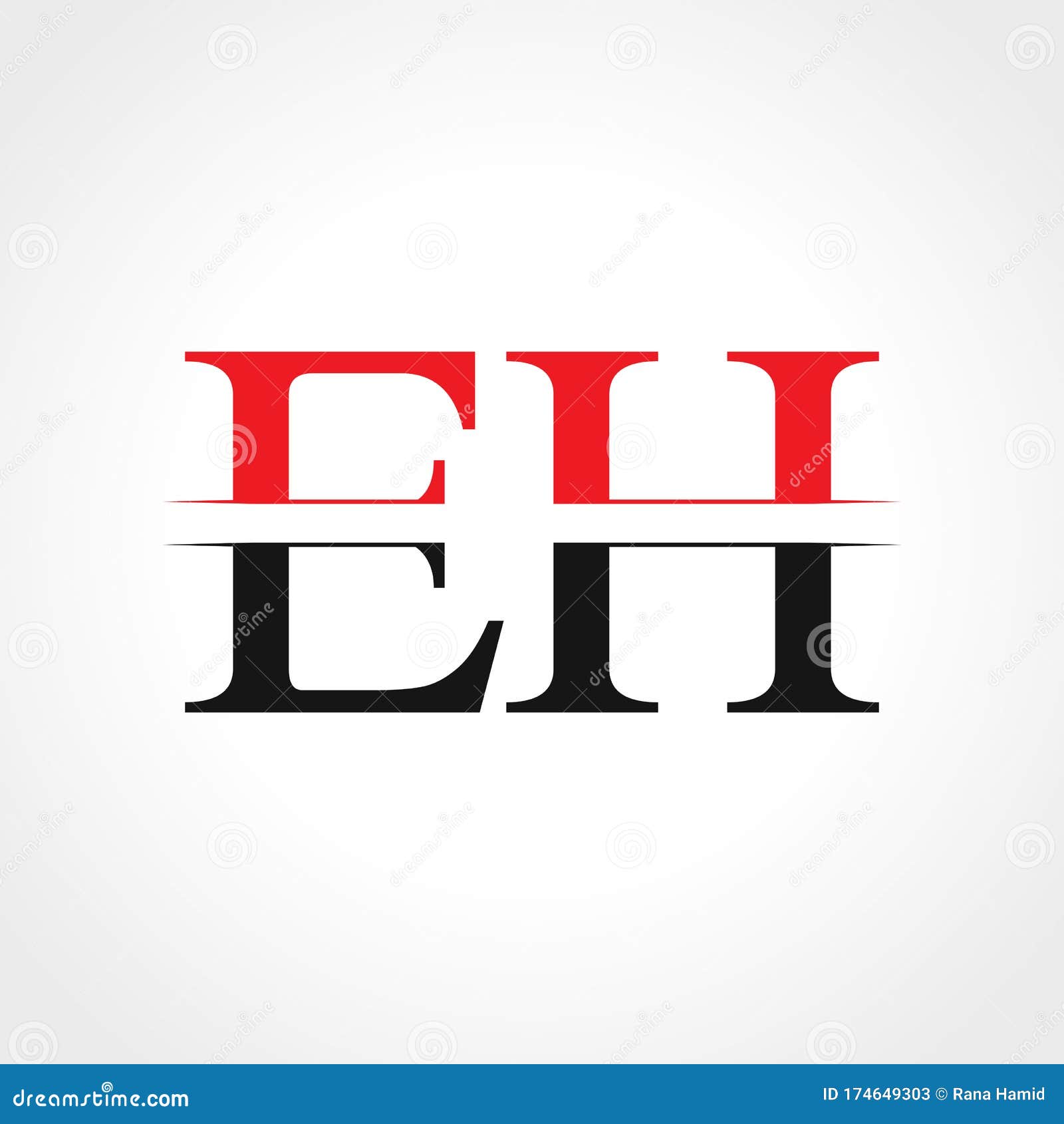 Initial EH Letter Linked Logo Business Vector Template. Creative Letter ...