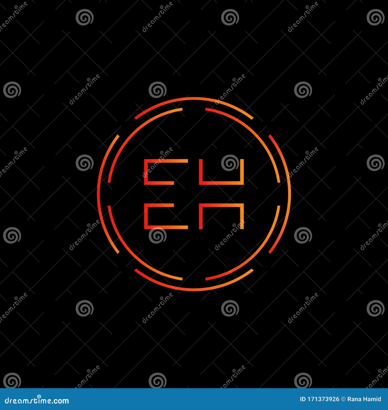 Initial EH Letter Logo with Creative Modern Business Typography Vector ...