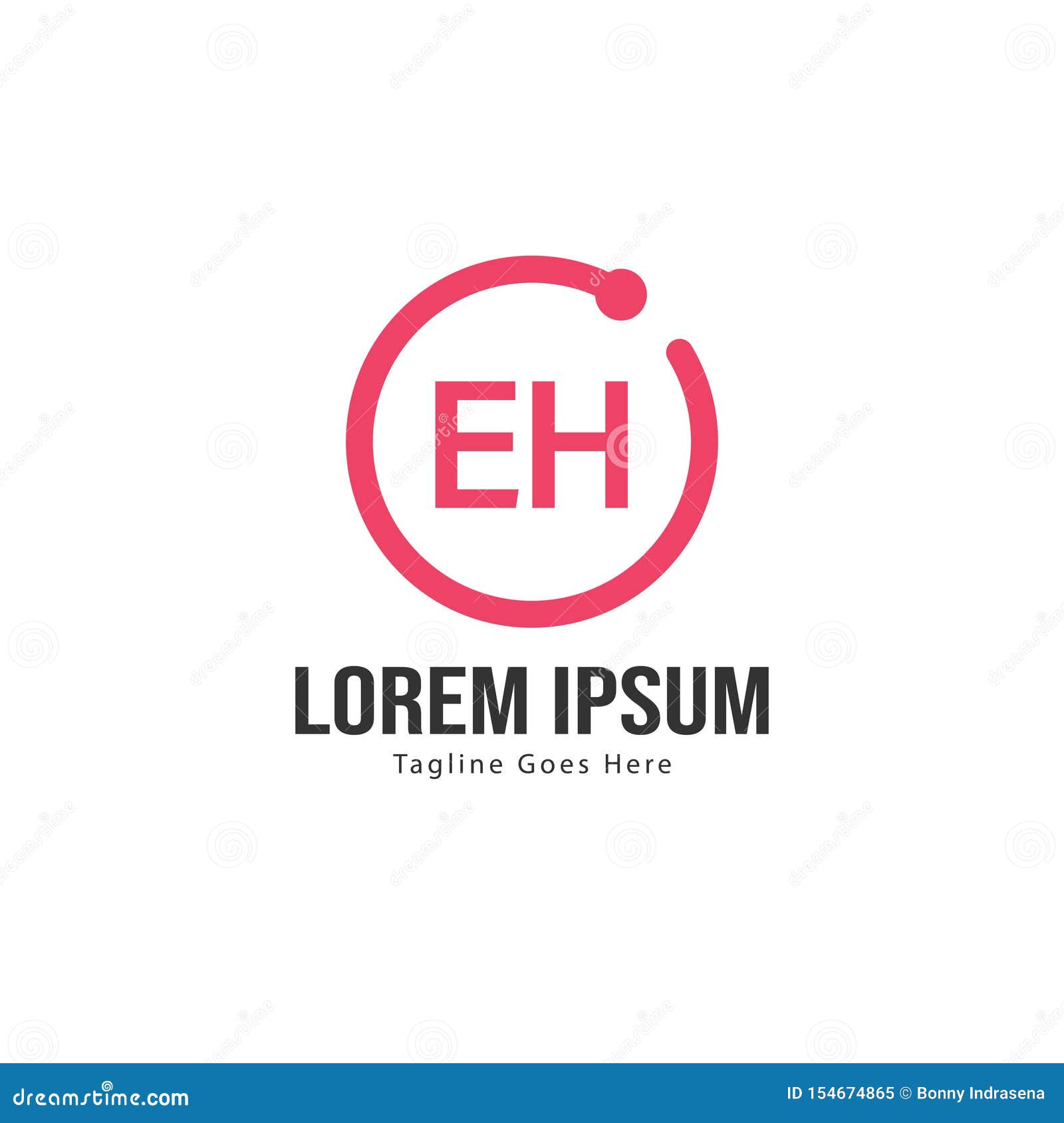 Initial EH Logo Template with Modern Frame. Minimalist EH Letter Logo ...