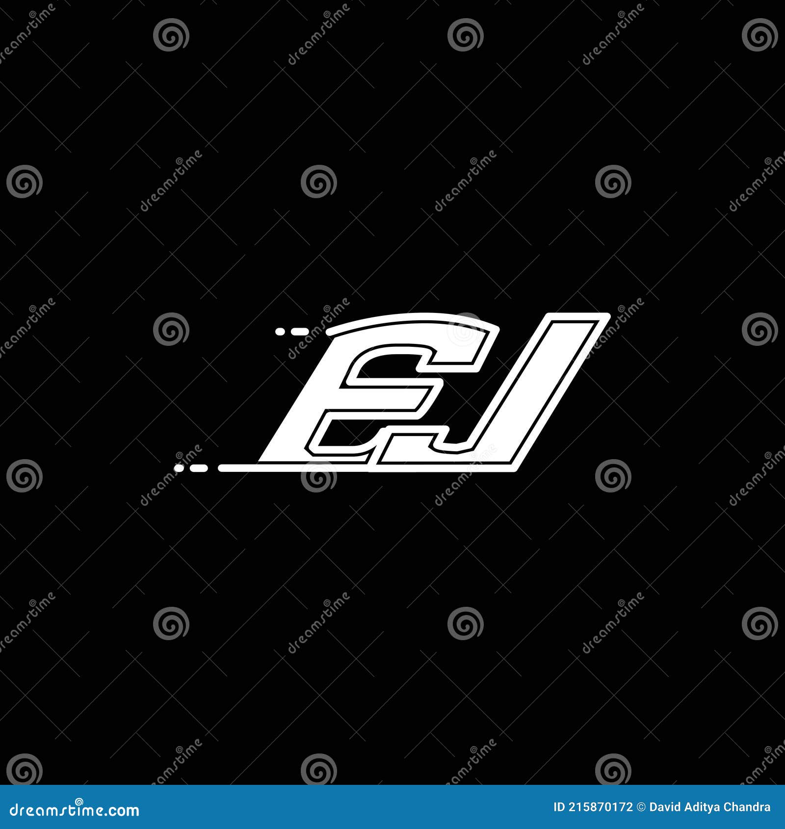 Initial EJ Logo Design with Shape Style, Logo Business Branding Stock ...