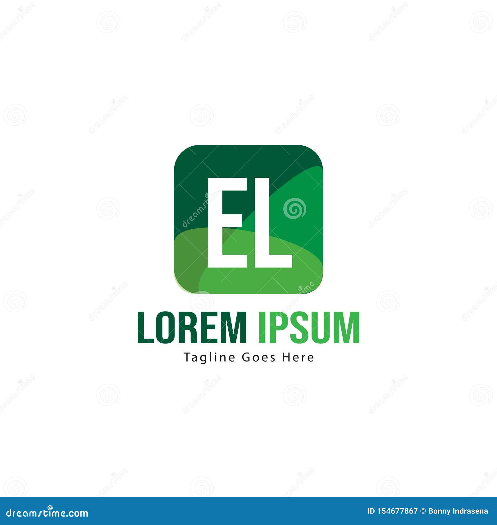 Initial EL Logo Template with Modern Frame. Minimalist EL Letter Logo ...