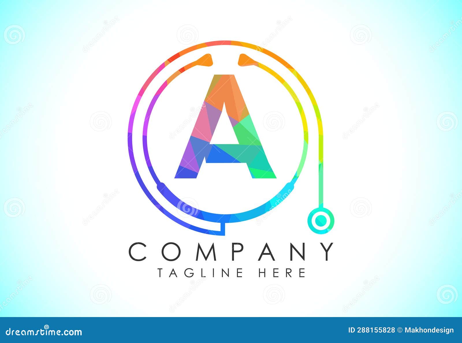 Initial English Alphabet with Doctor Stethoscope. Vector Stethoscope ...