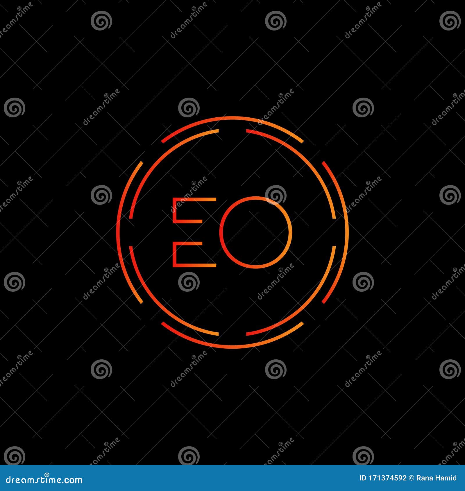 Initial EO Letter Logo with Creative Modern Business Typography Vector ...