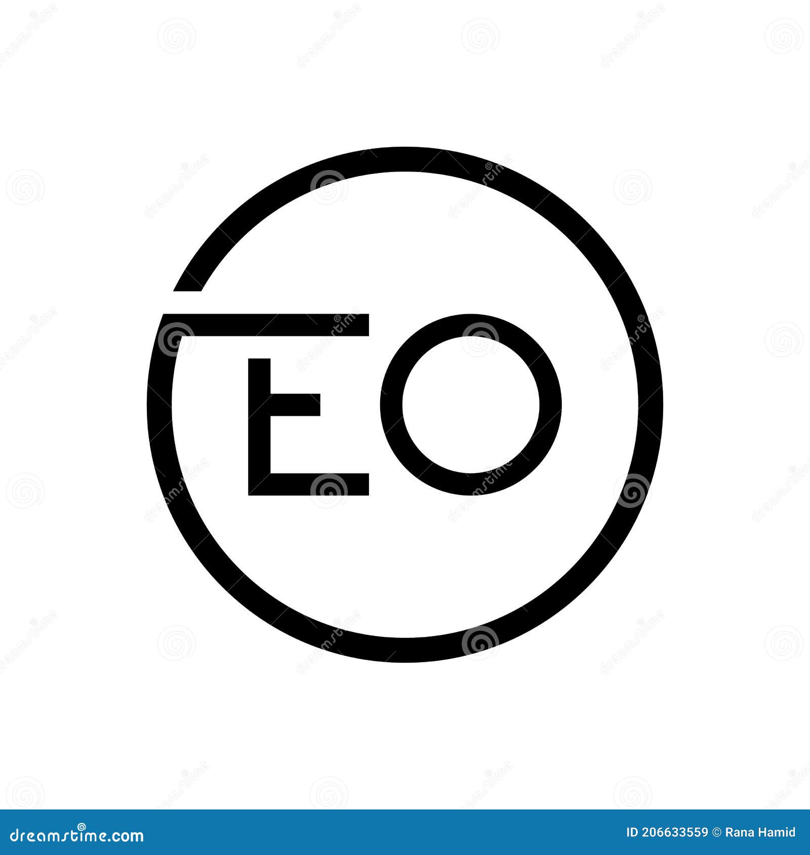 Initial EO Letter Logo Creative Typography Vector Template. Creative Circle Letter EO Logo ...