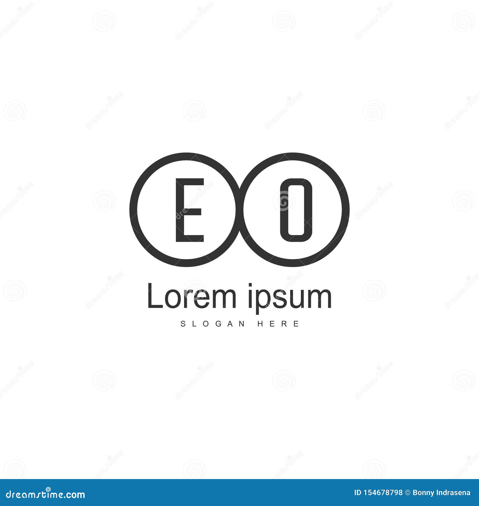 Initial EO Logo Template with Modern Frame. Minimalist EO Letter Logo ...