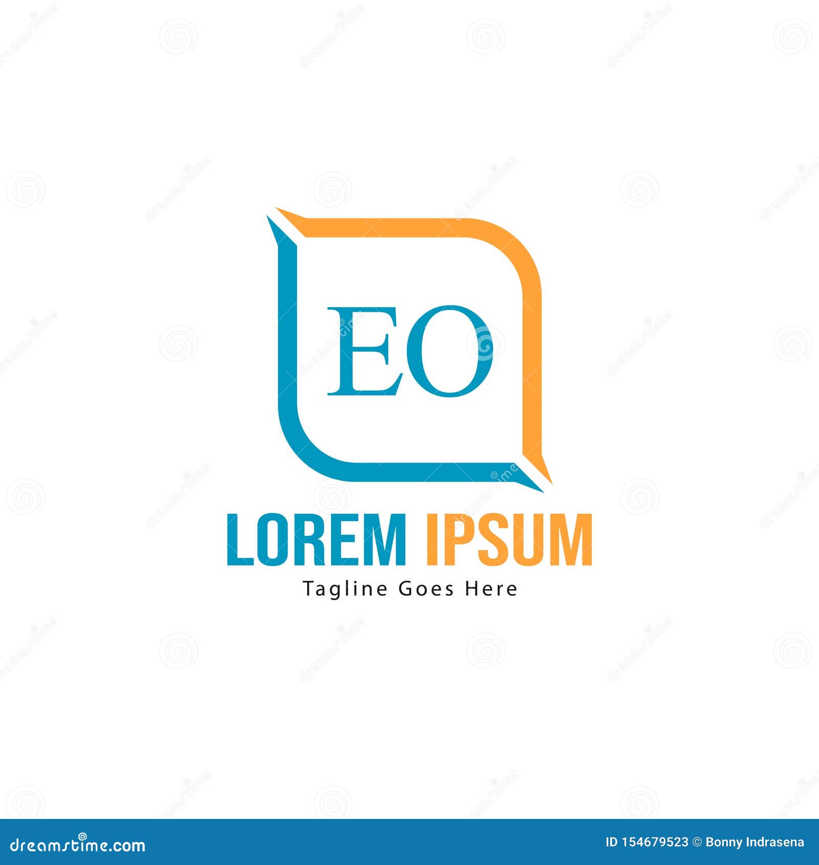 Initial EO Logo Template with Modern Frame. Minimalist EO Letter Logo ...