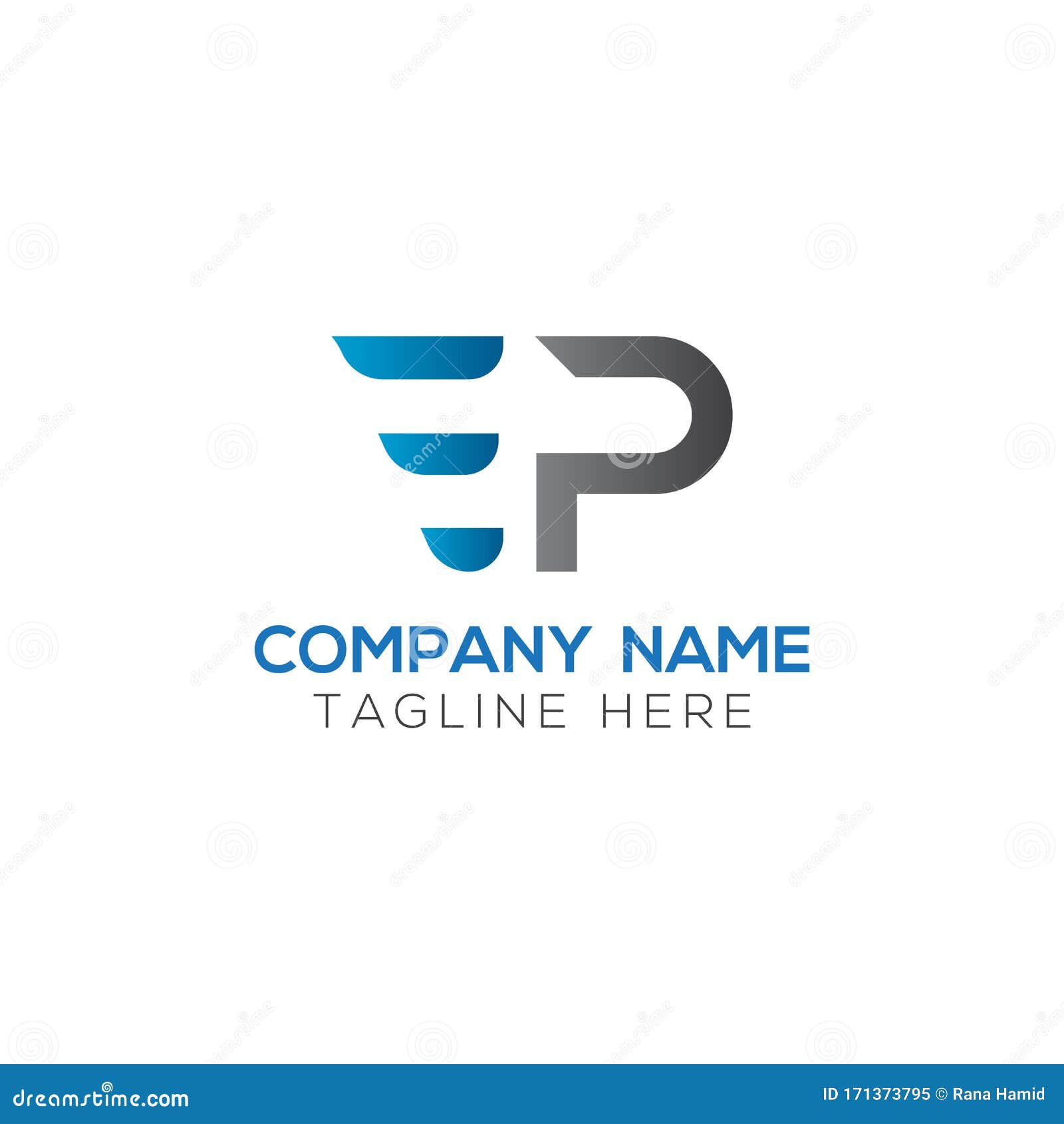 Initial EP Letter Logo with Creative Modern Business Typography Vector ...