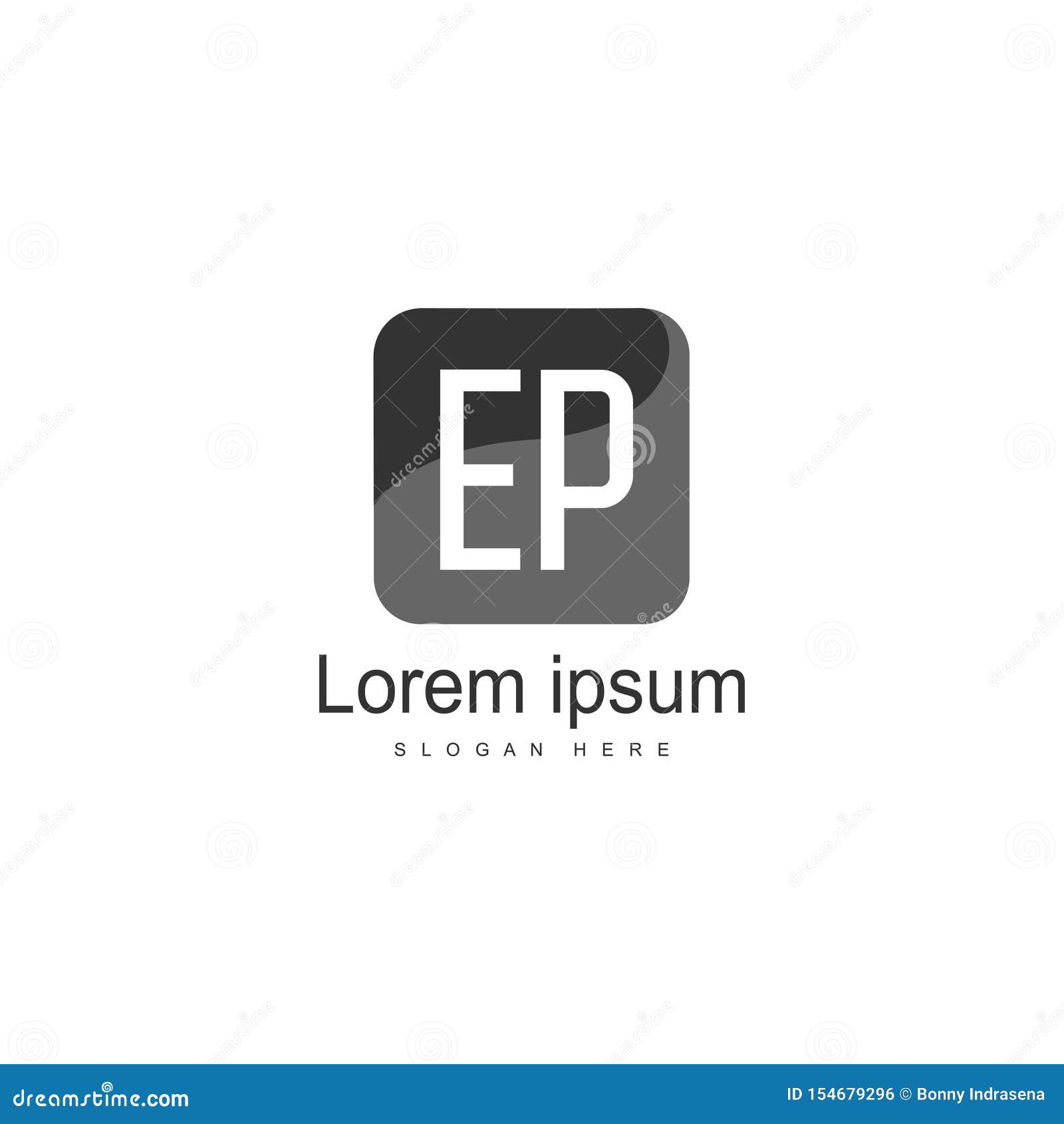 Initial EP Logo Template with Modern Frame. Minimalist EP Letter Logo ...