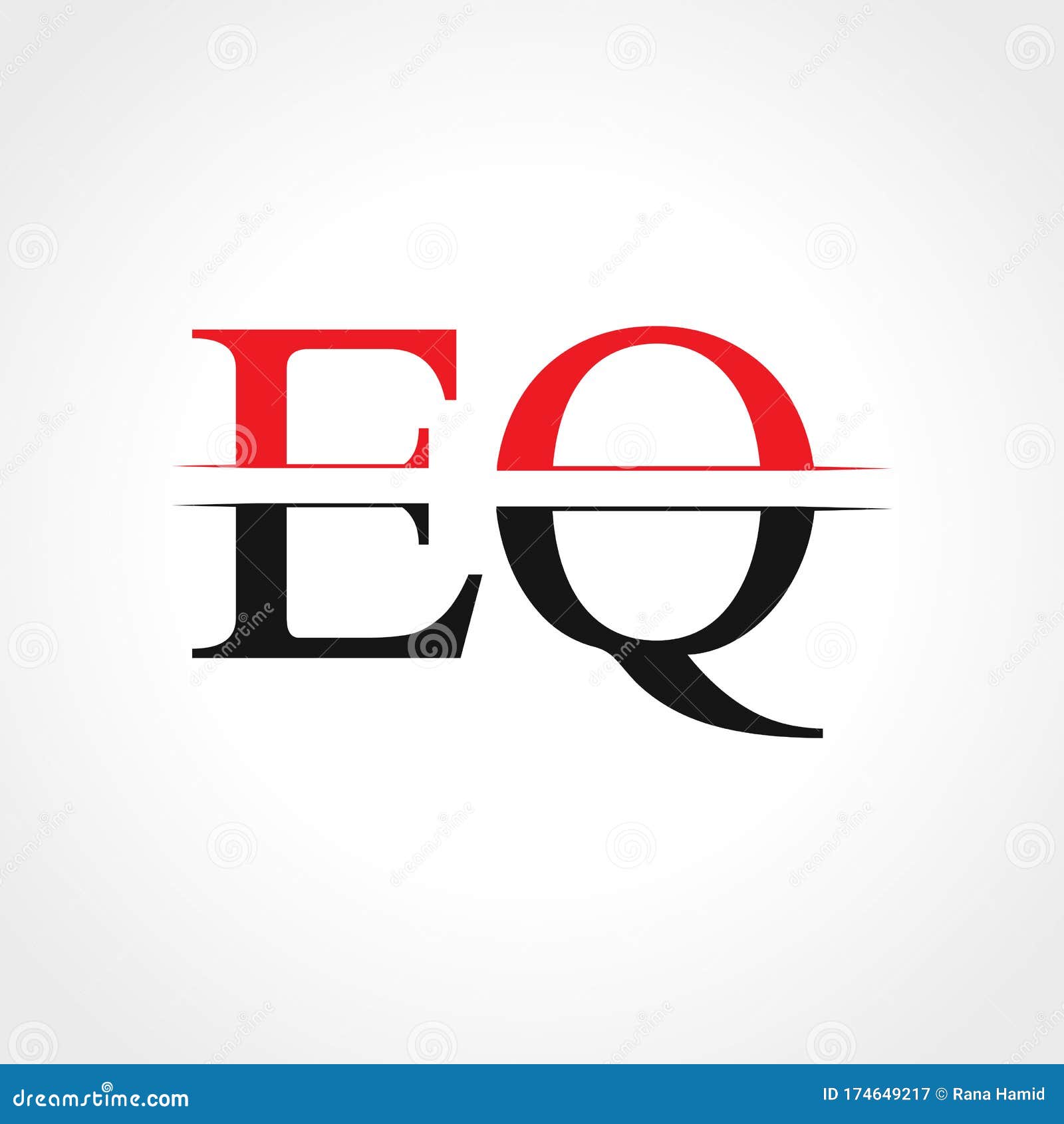 Initial EQ Letter Linked Logo Business Vector Template. Creative Letter ...