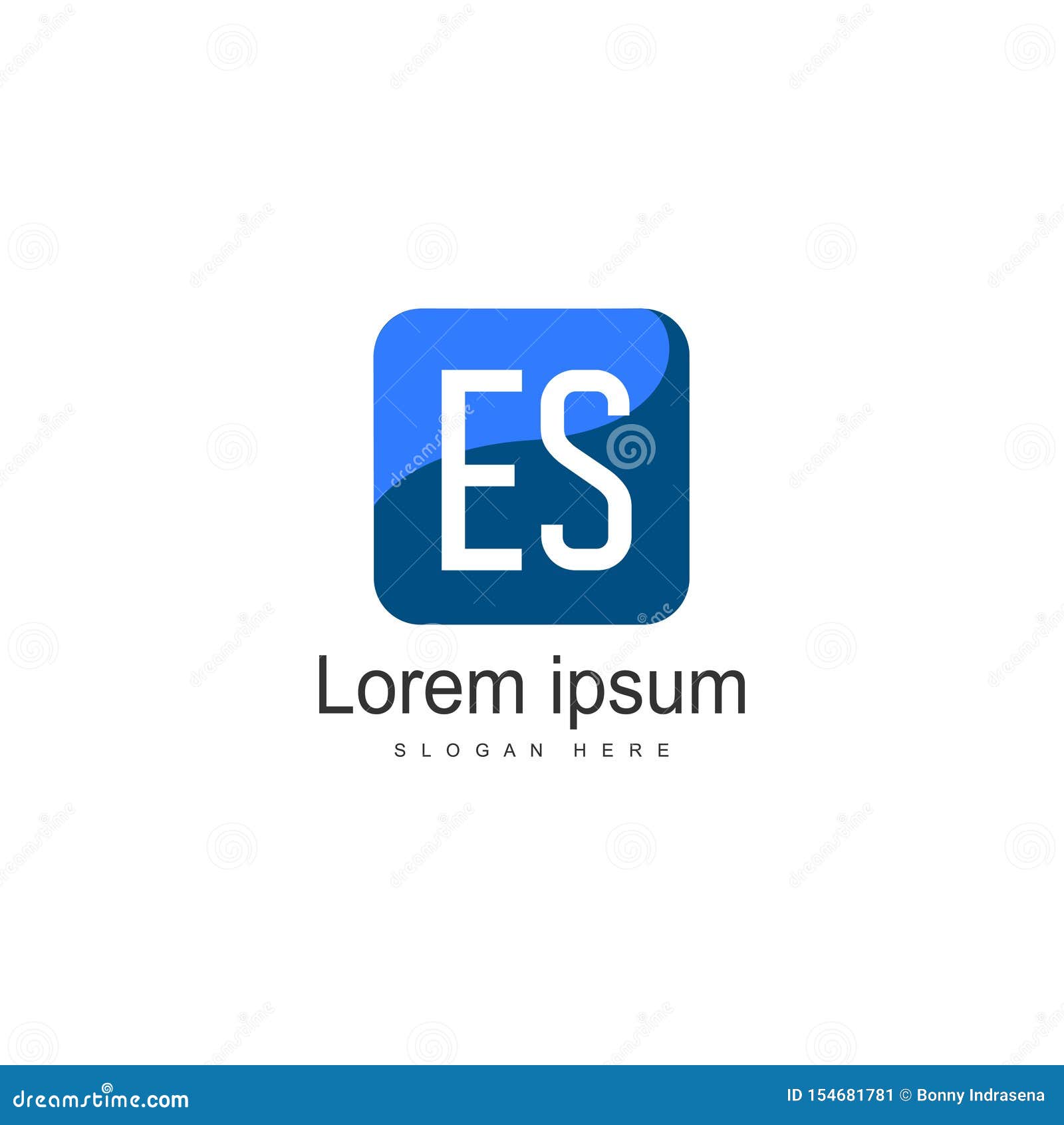 Initial ES Logo Template with Modern Frame. Minimalist ES Letter Logo ...