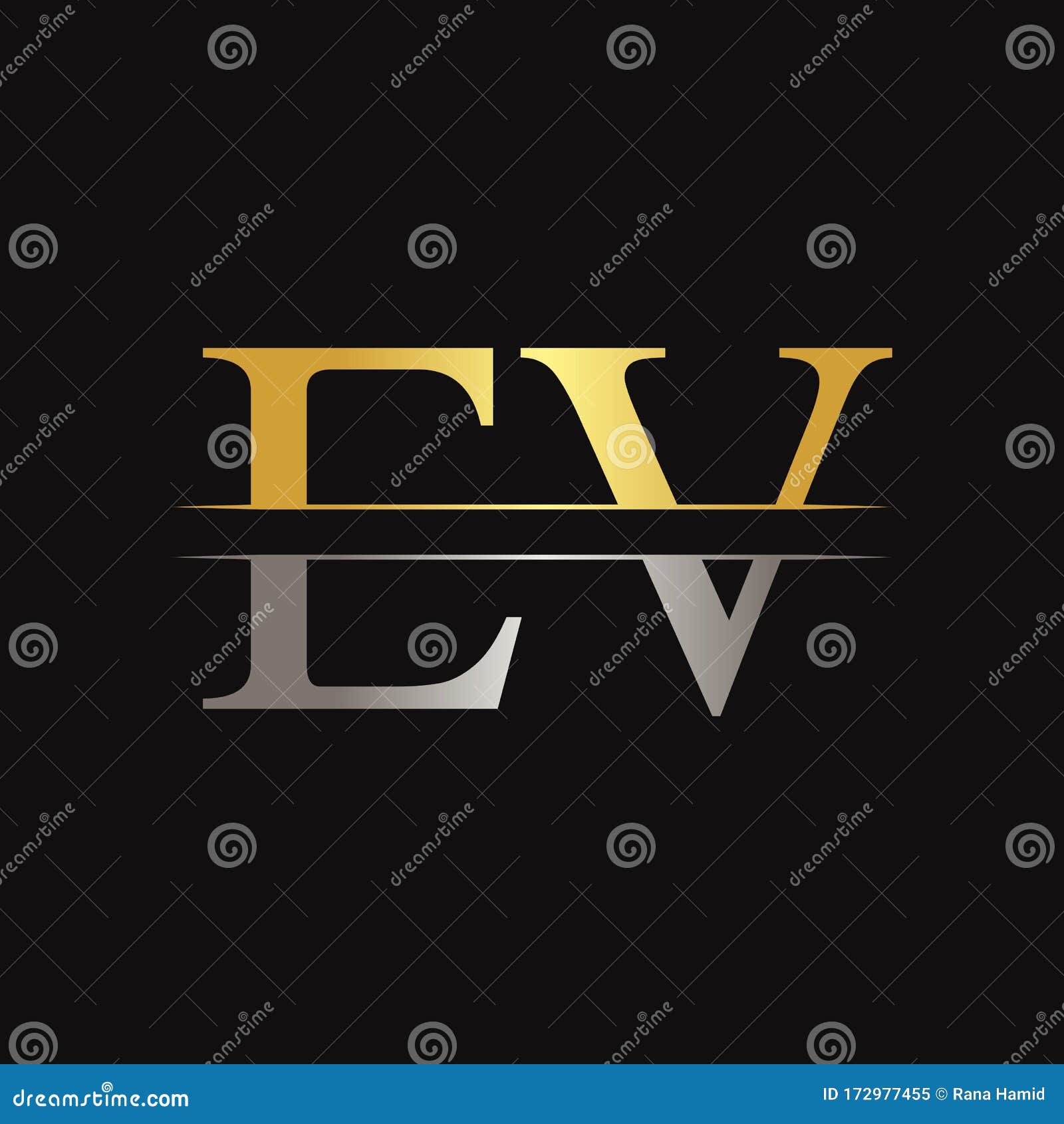 Initial EV Letter Linked Logo Business Vector Template. Creative Letter ...