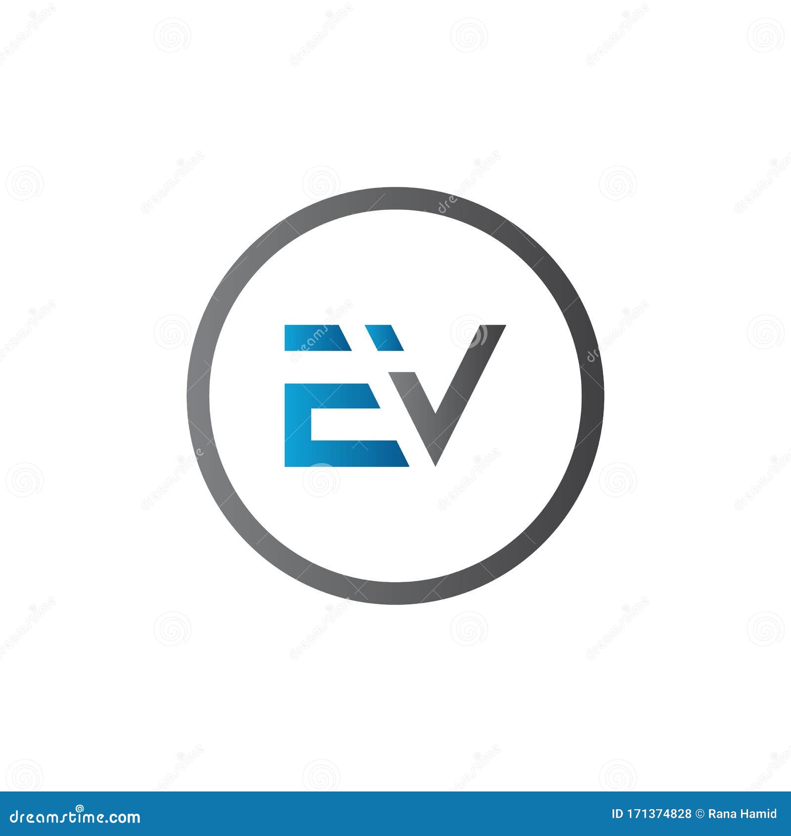 Initial EV Letter Logo with Creative Modern Business Typography Vector ...