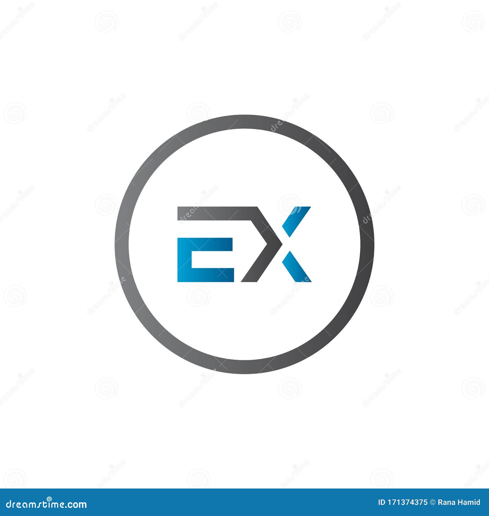 Initial EX Letter Logo with Creative Modern Business Typography Vector ...