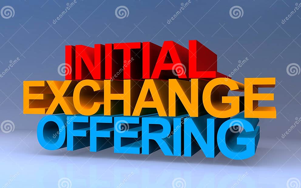 Initial Exchange Offering on Blue Stock Illustration - Illustration of ...