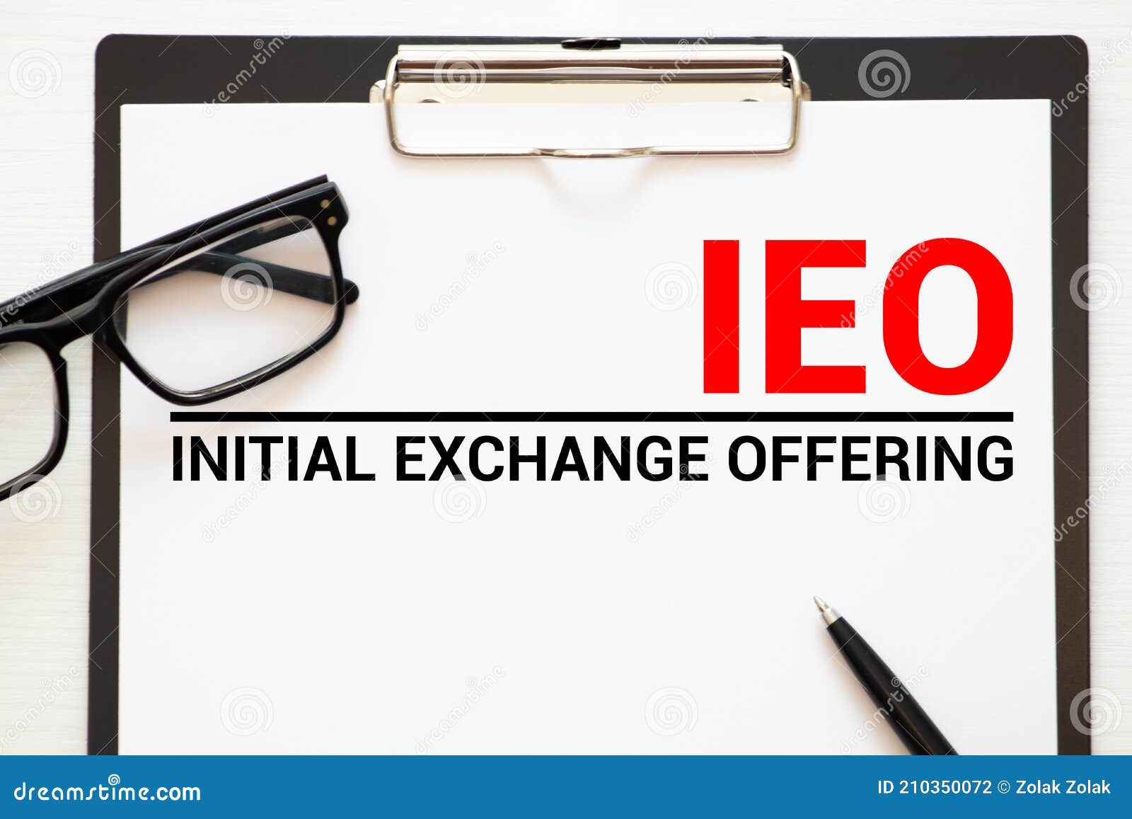 Initial Exchange Offering - IEO Text on Sticky Notes Isolated on Office ...