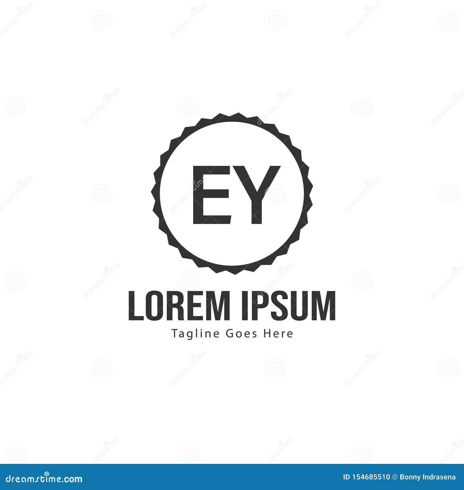 Initial EY Logo Template with Modern Frame. Minimalist EY Letter Logo ...