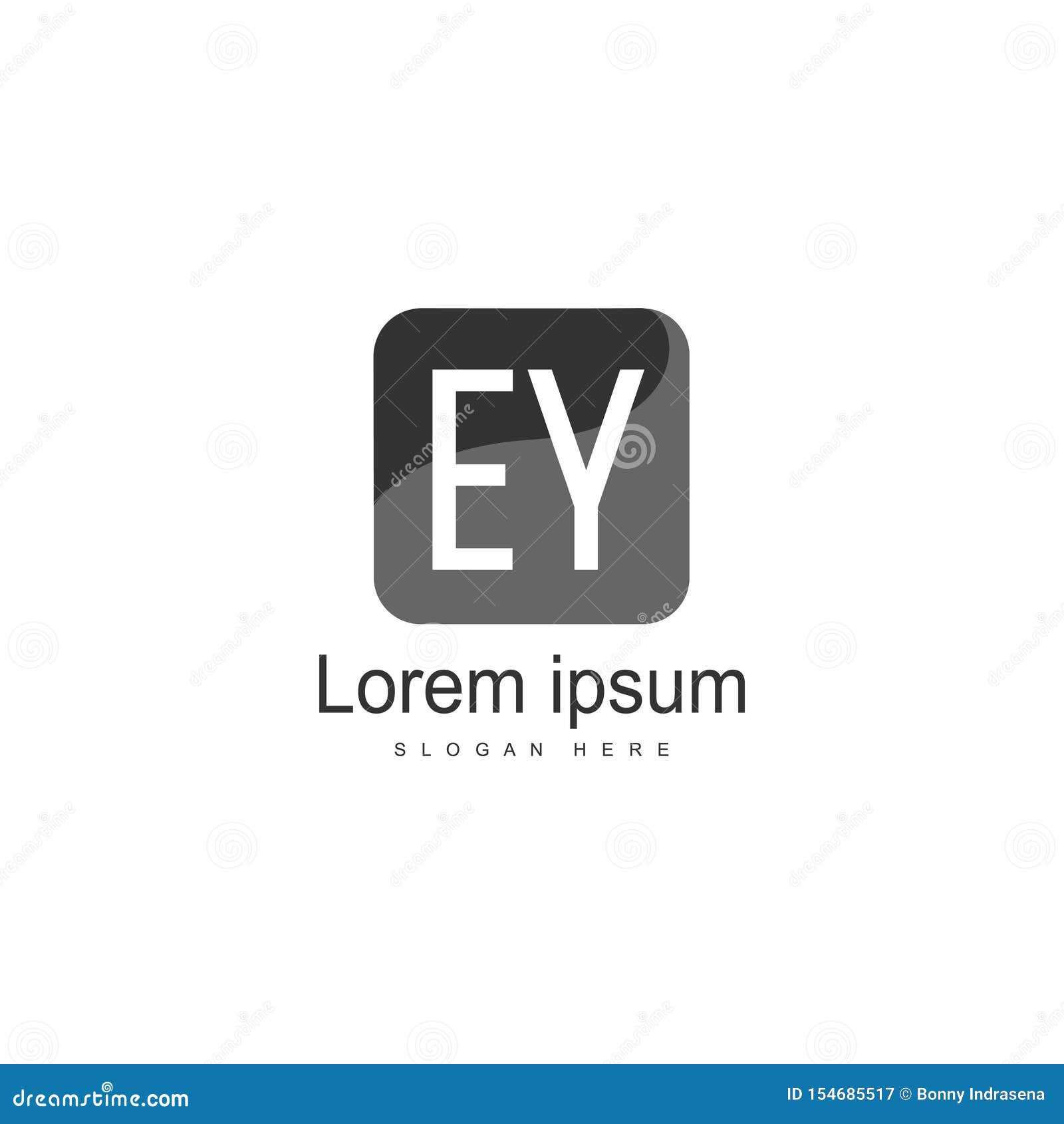 Initial EY Logo Template with Modern Frame. Minimalist EY Letter Logo ...