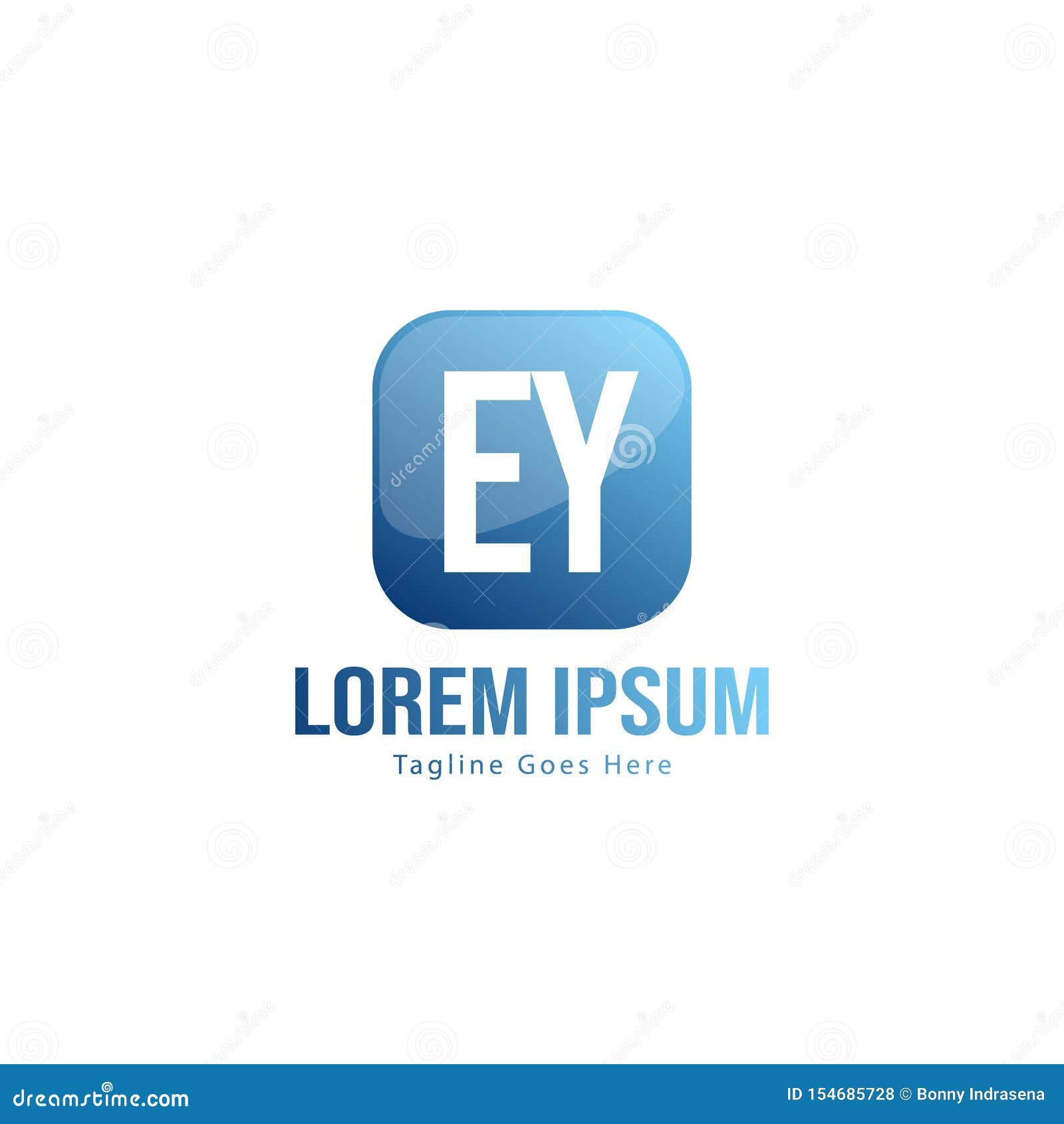 Initial EY Logo Template with Modern Frame. Minimalist EY Letter Logo ...