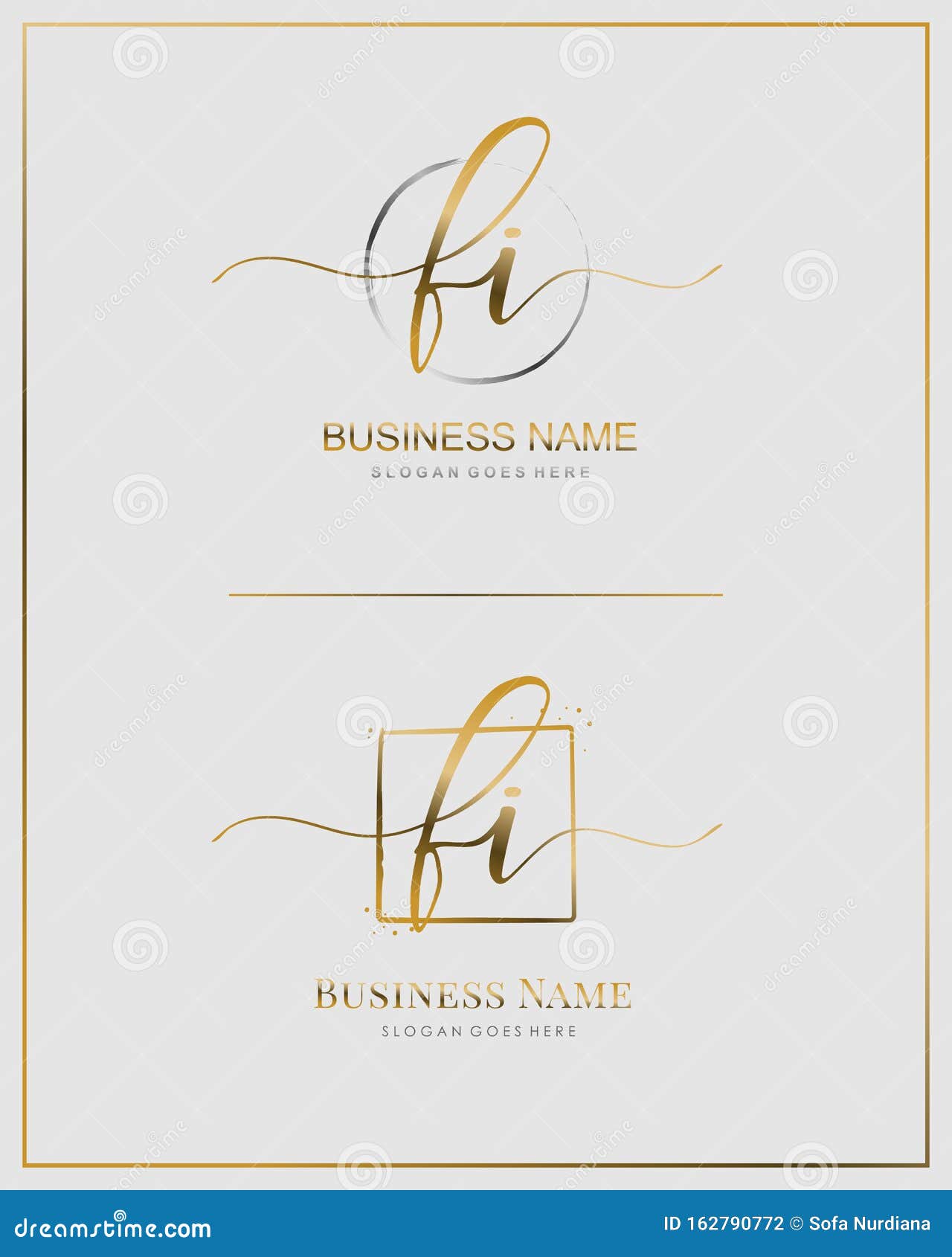 Initial F I FI Handwriting Logo Vector. Letter Handwritten Logo ...