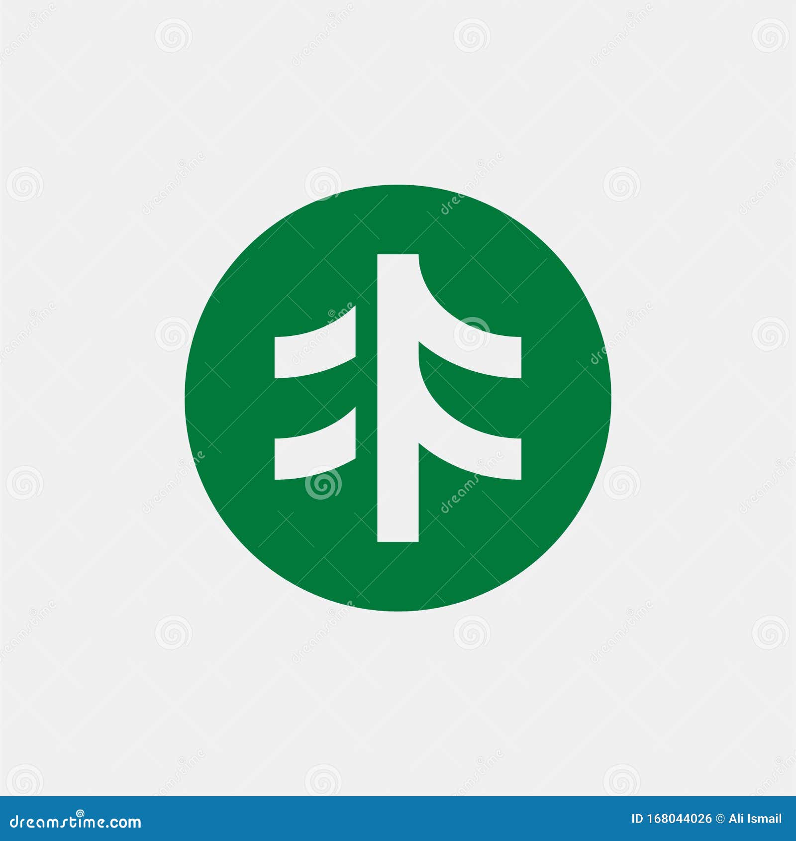 Initial F Which Forms Simple Tree Logo Stock Vector - Illustration of ...