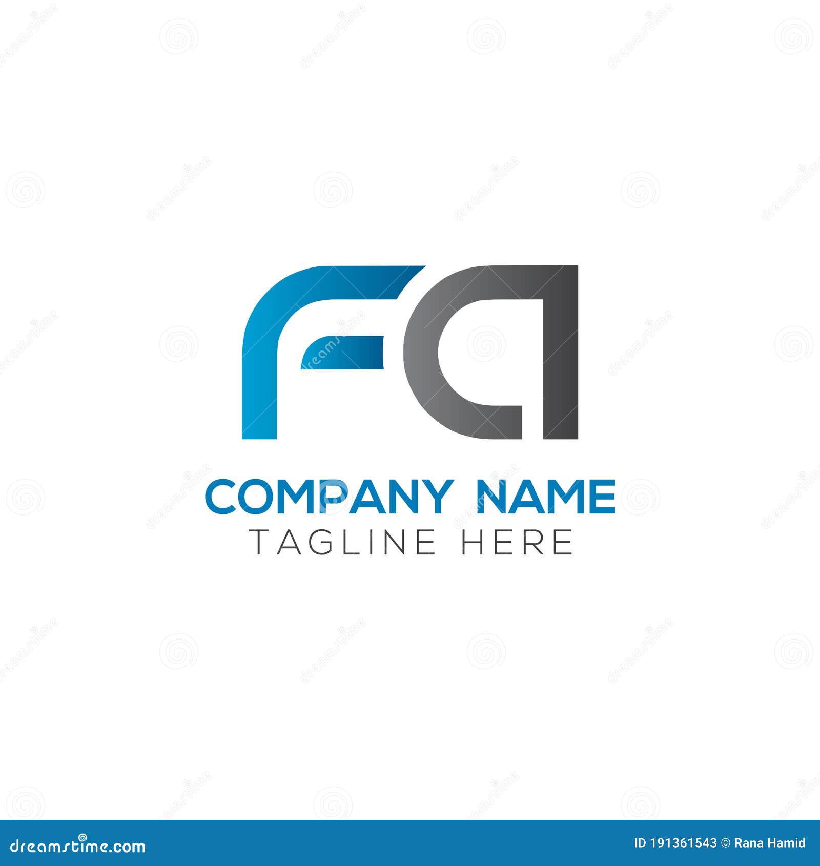 Initial FA Letter Logo with Creative Modern Business Typography Vector ...