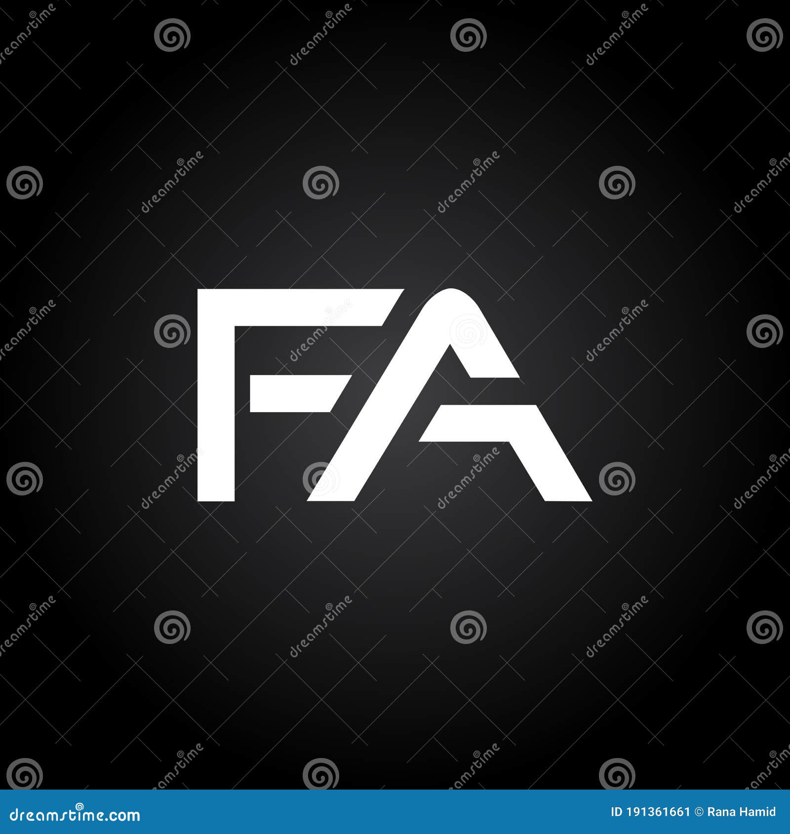 Initial FA Letter Logo with Creative Modern Business Typography Vector ...