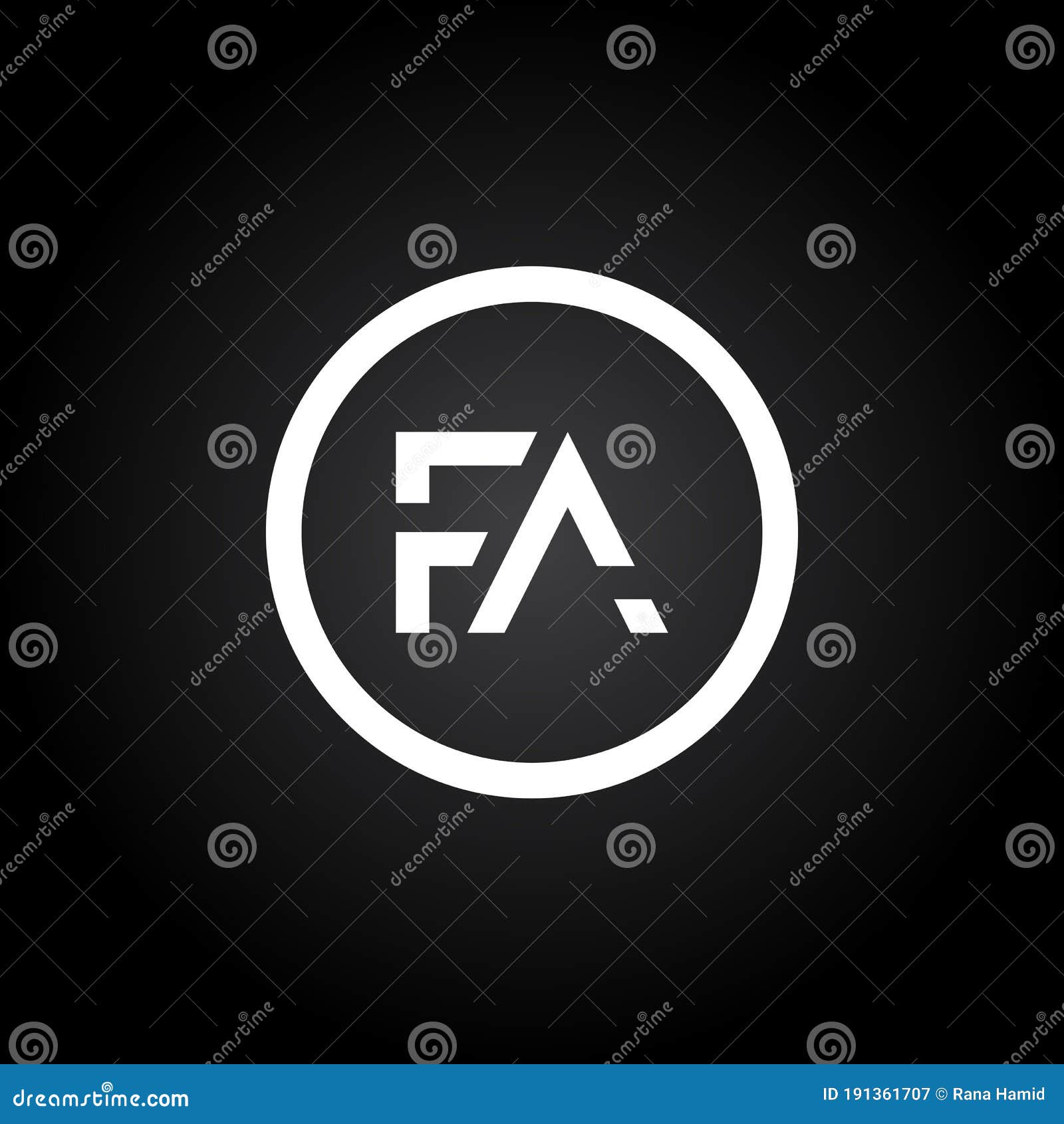 Initial FA Letter Logo with Creative Modern Business Typography Vector ...