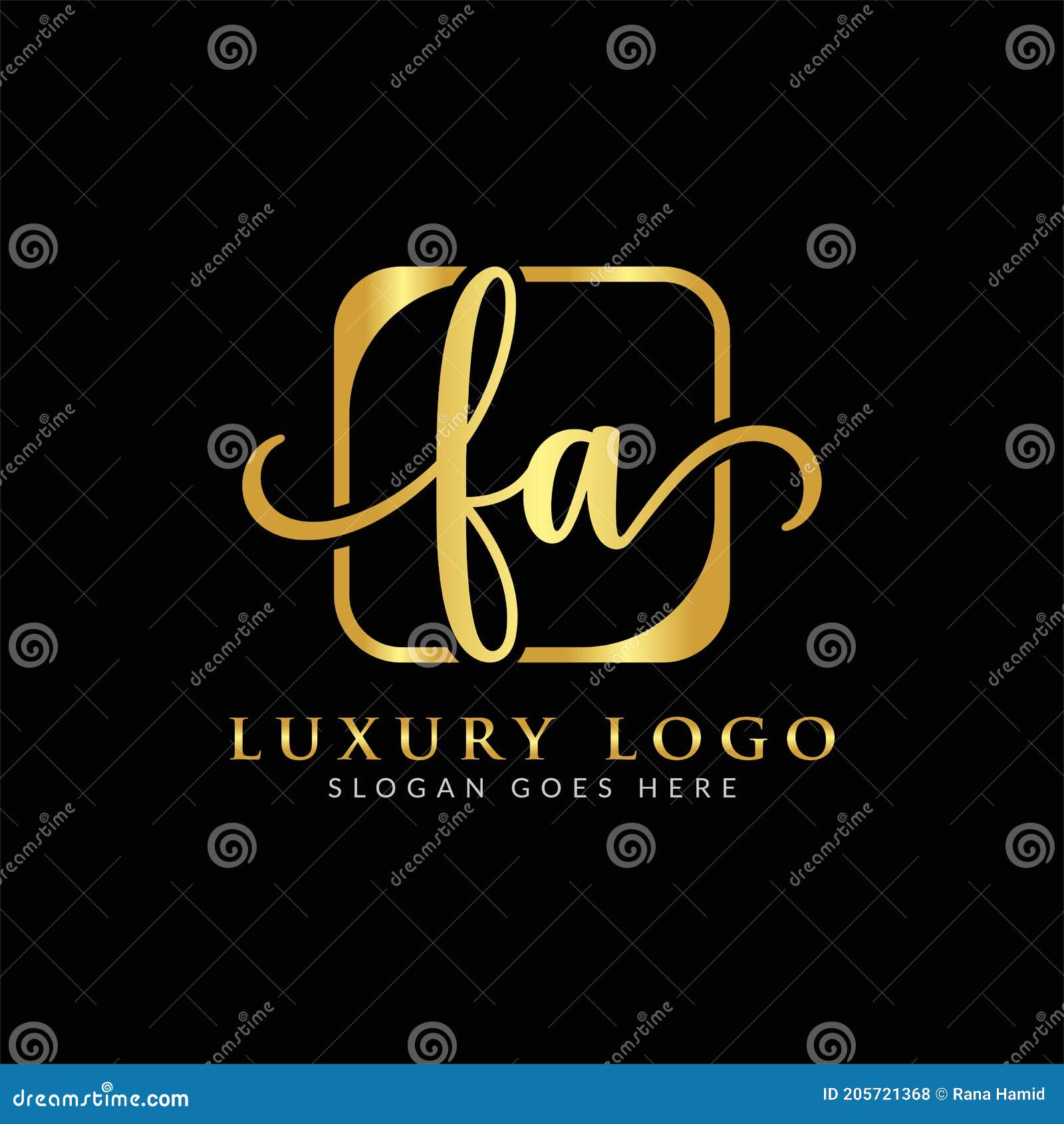Initial FA Letter Logo with Creative Modern Business Typography Vector ...
