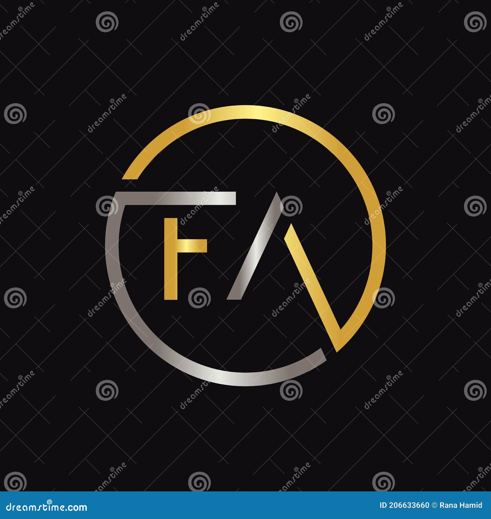 Initial FA Letter Logo Creative Typography Vector Template. Creative ...