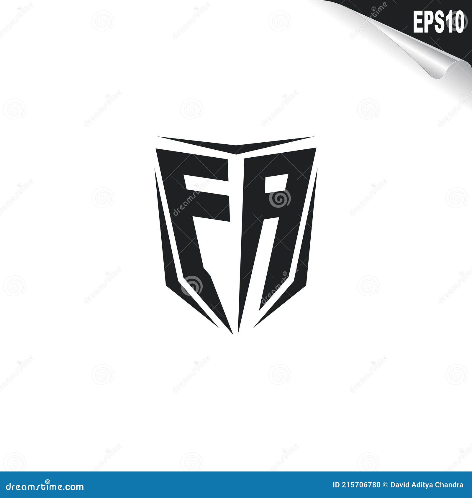 Initial FA Logo Design with Shield Style, Logo Business Branding Stock ...
