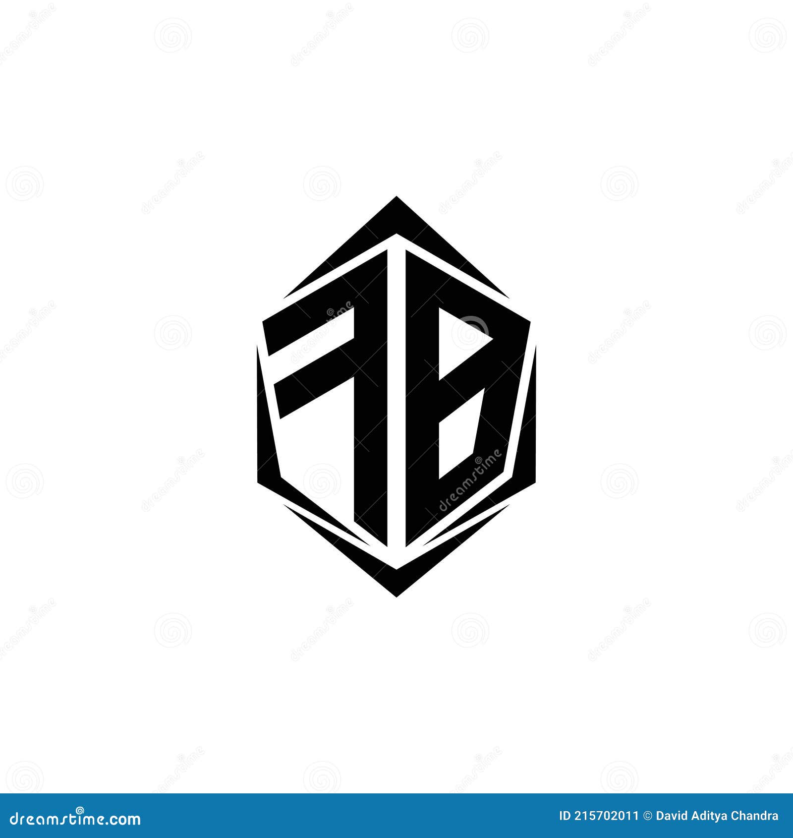 Initial FB Logo Design with Shield Style, Logo Business Branding Stock ...