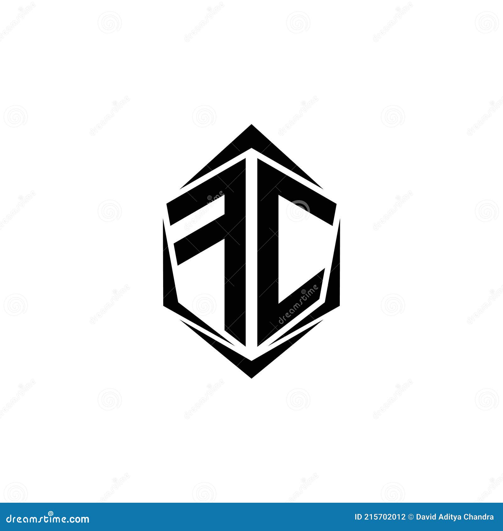 Initial FC Logo Design with Shield Style, Logo Business Branding Stock ...